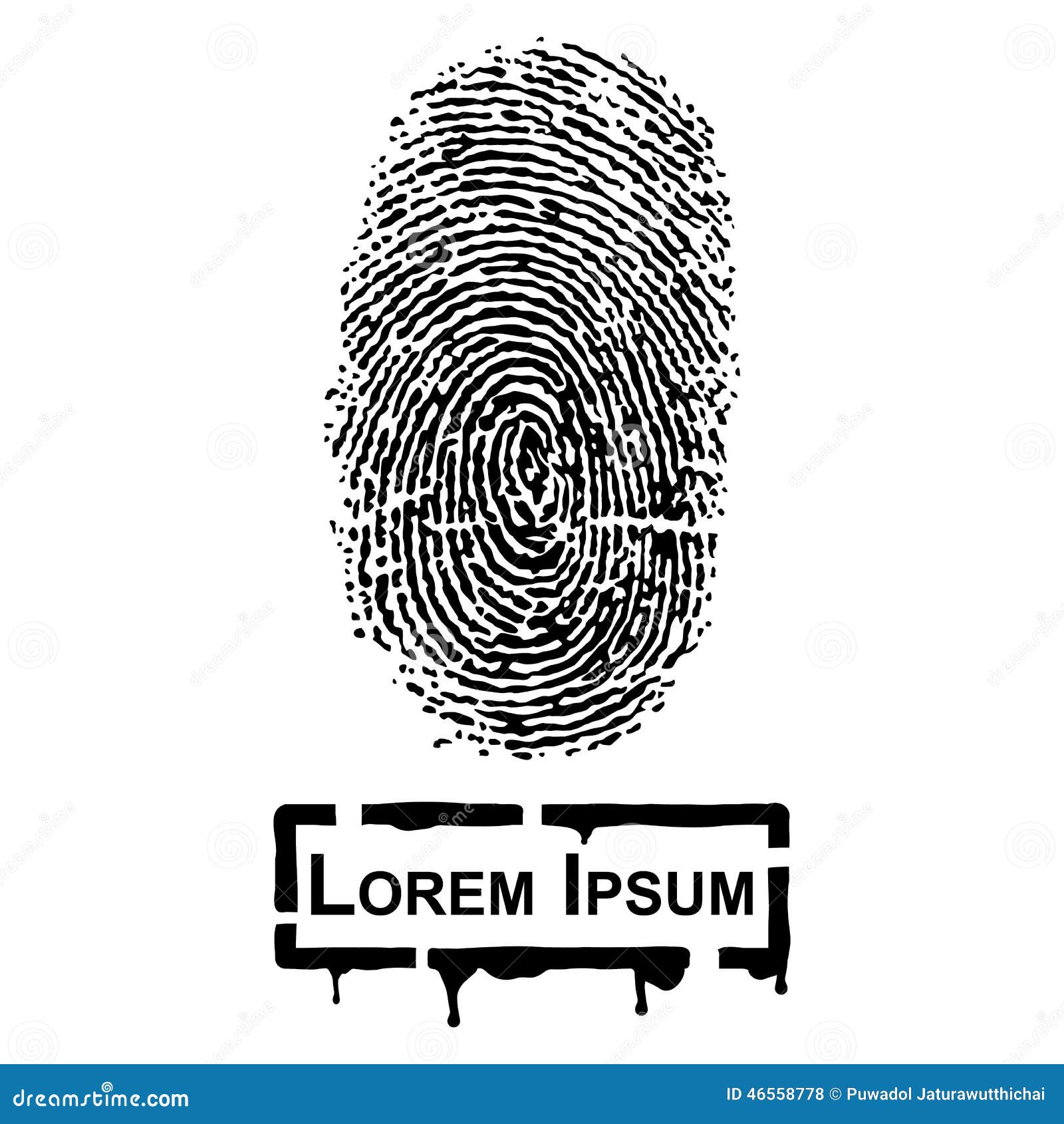 Thumbprint Border Vector Illustration | CartoonDealer.com #33849468