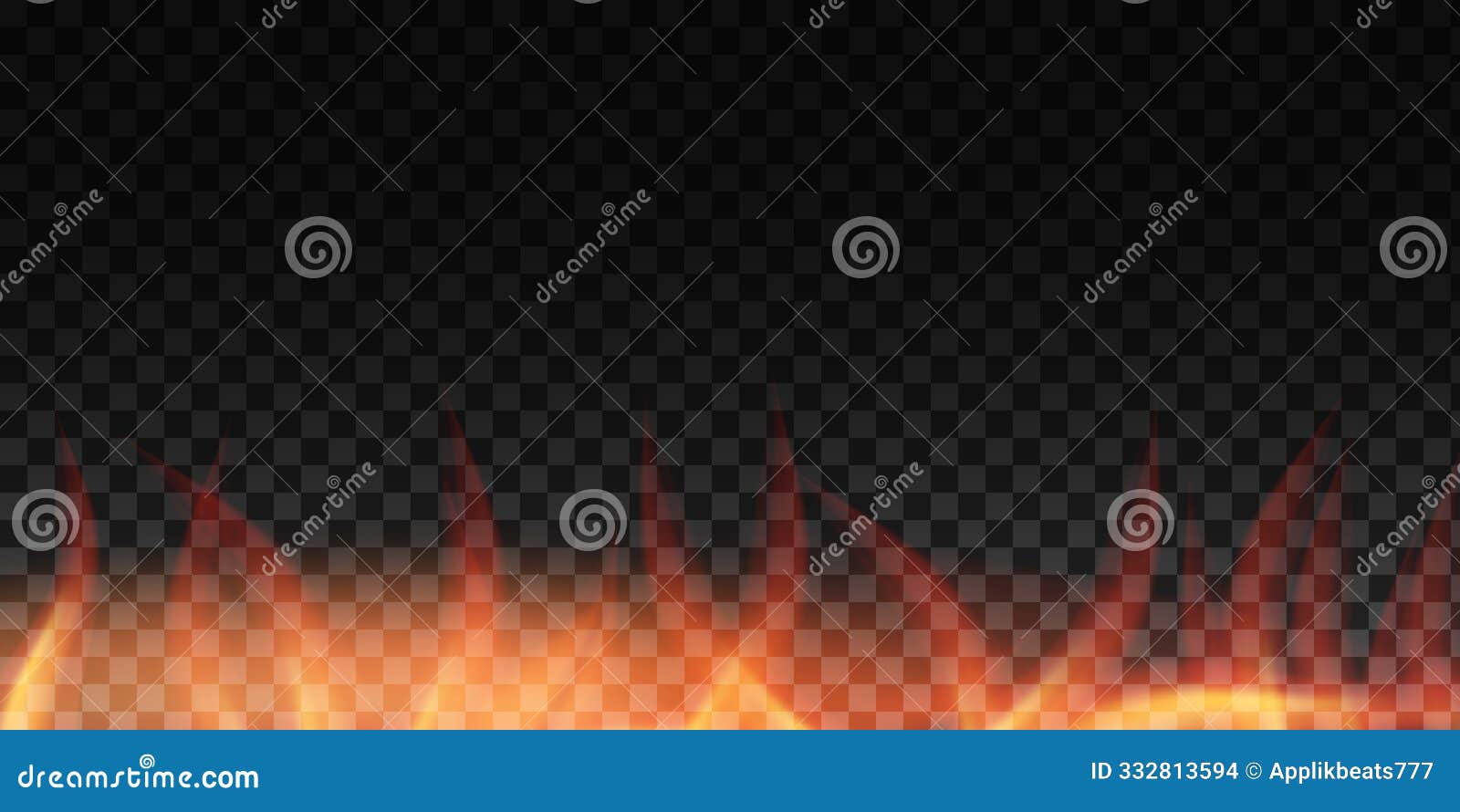 Realistic Fire Background. Fire Flames in Realistic Style Stock Vector ...