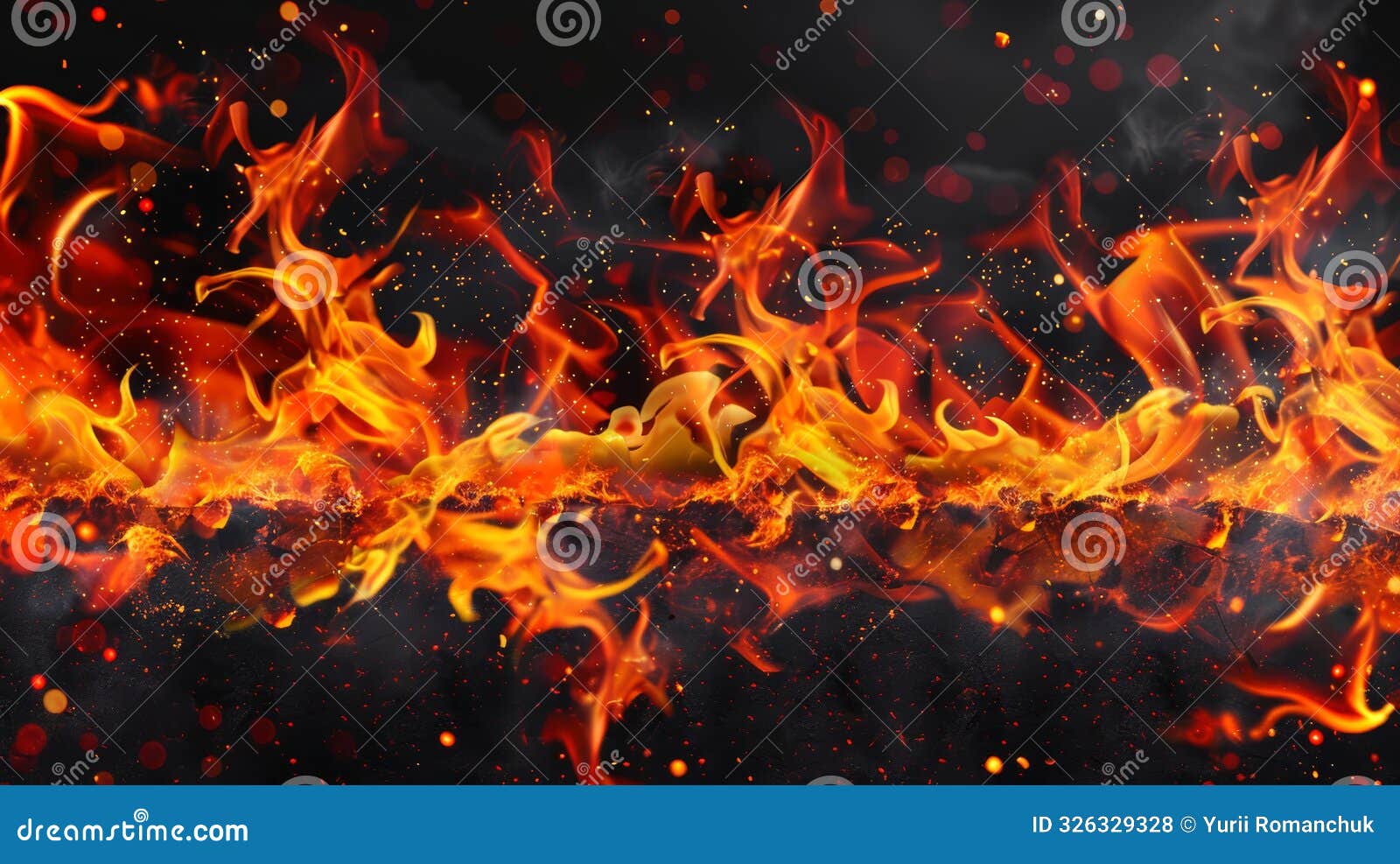 Realistic Fire Border on Transparent Background Perfect for Graphic ...
