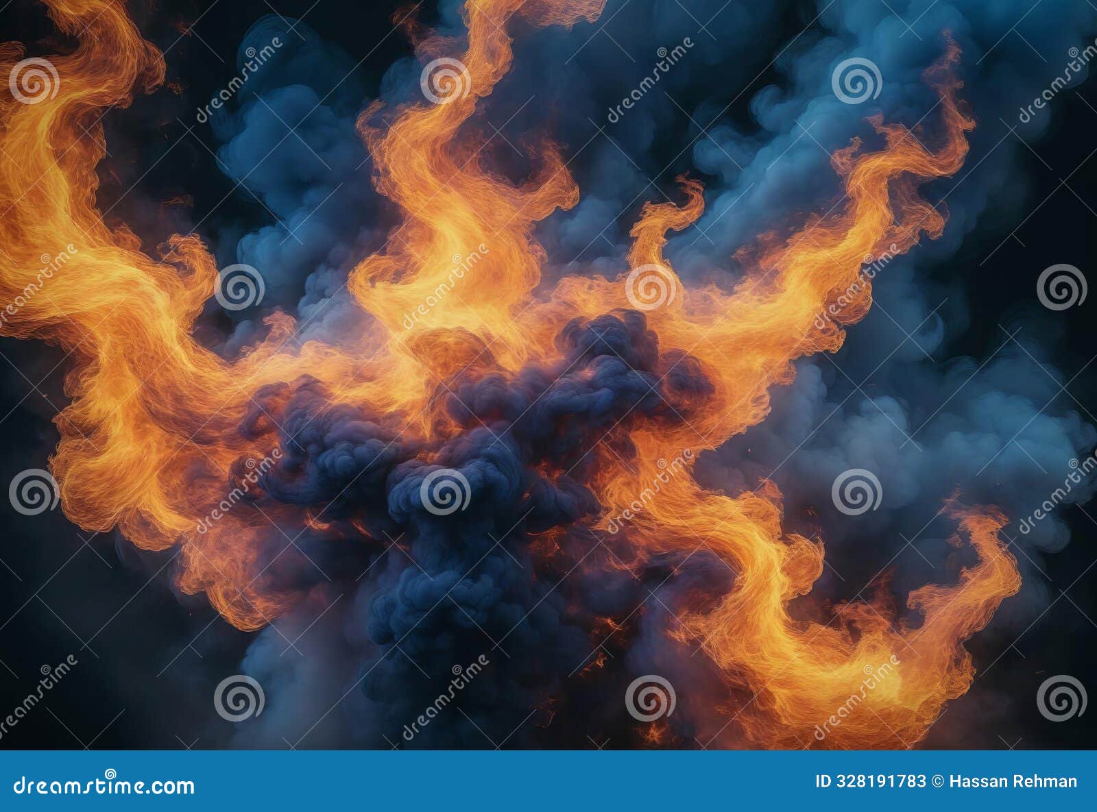 Realistic Fire Energy Effect for Backgrounds Stock Illustration ...