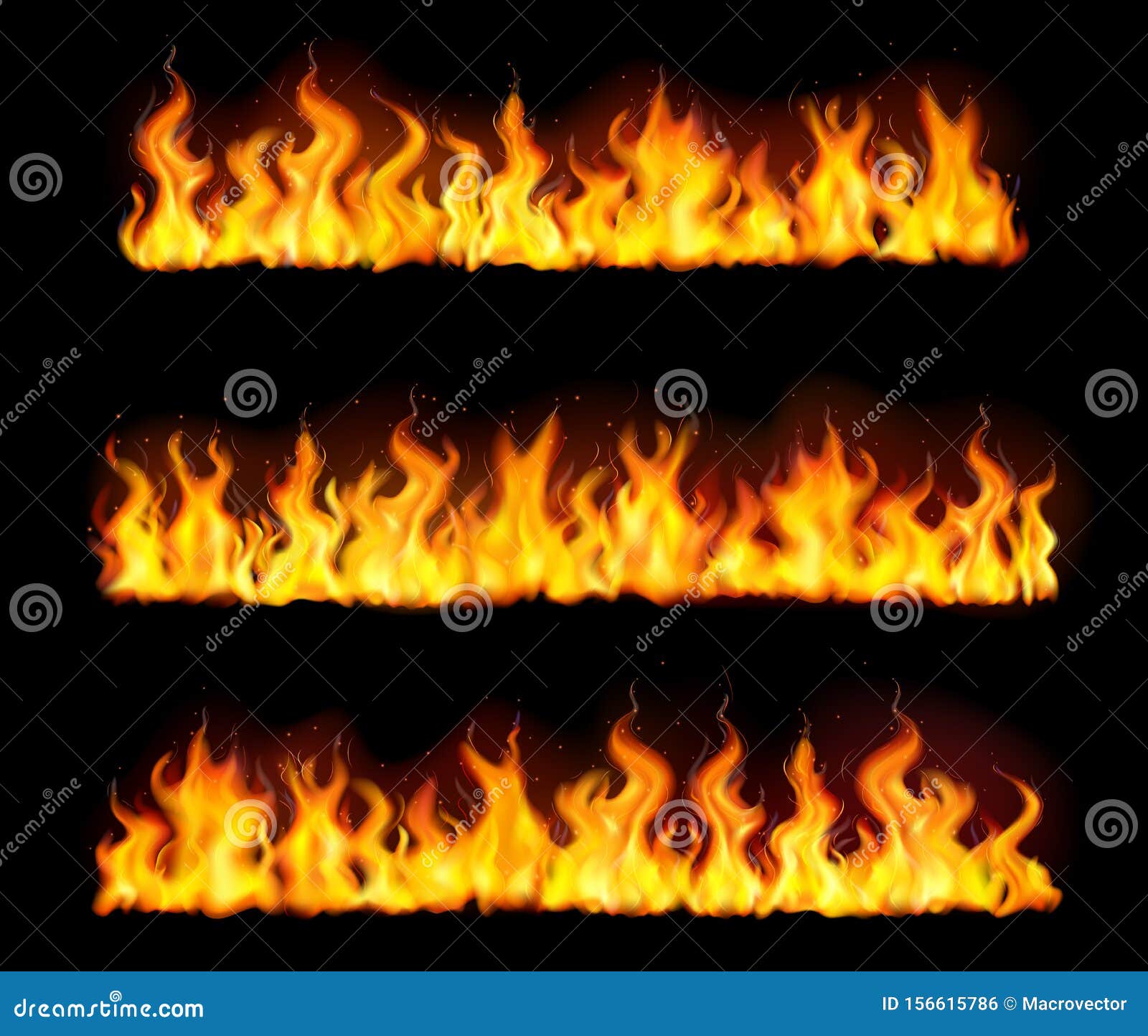 Realistic Fire Flames Sketch