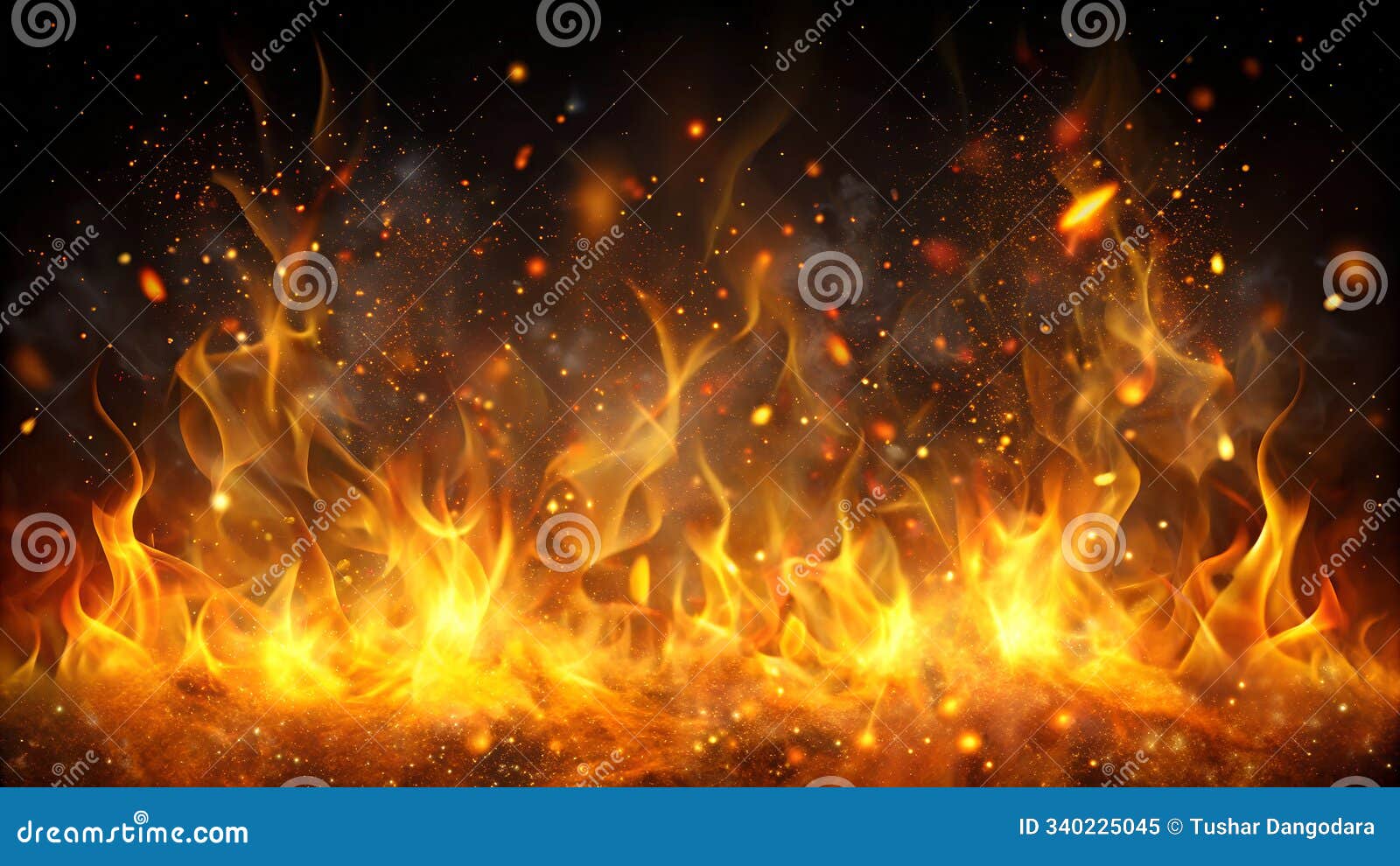 Realistic Fire Flames Background Overlay Stock Image | CartoonDealer ...