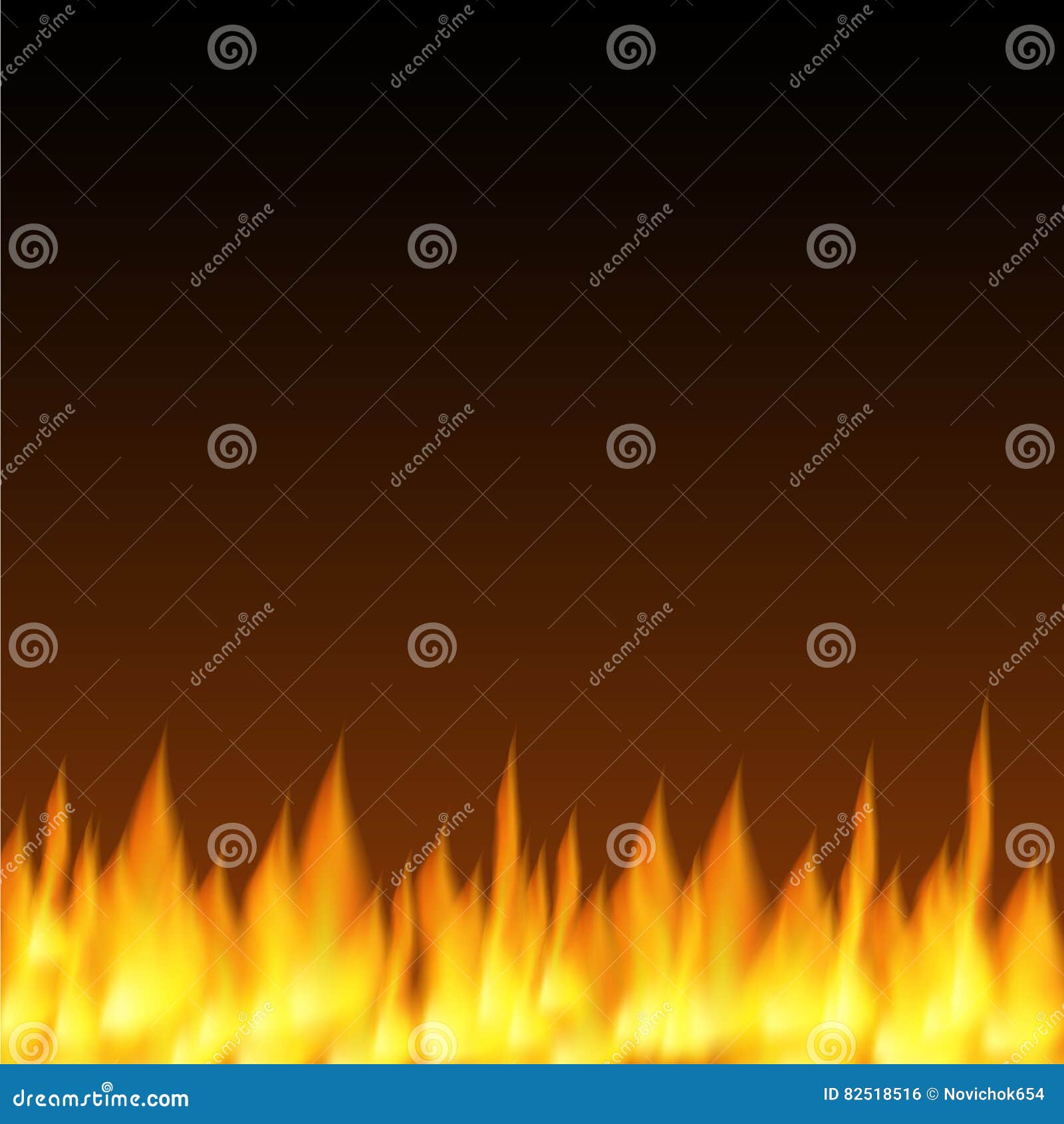 Realistic Fire Flames Background Stock Vector - Illustration of ...