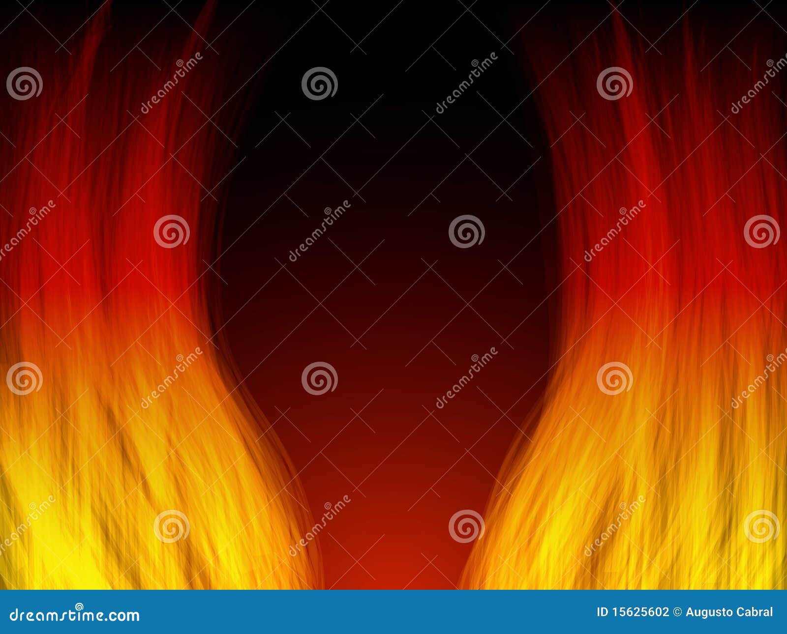 Realistic Fire Flames. Color Stock Vector - Illustration of black ...