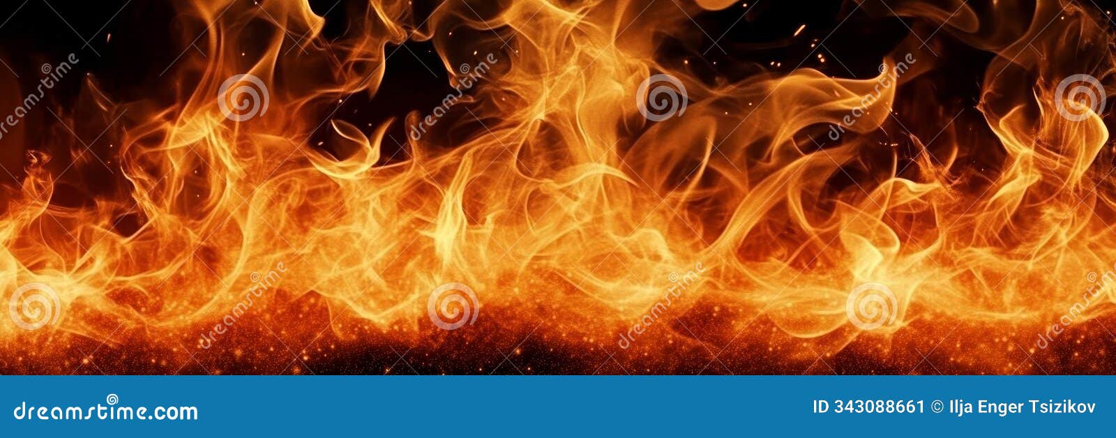 Realistic Fire Flames Texture on Black. Isolated Fiery Inferno Pattern ...
