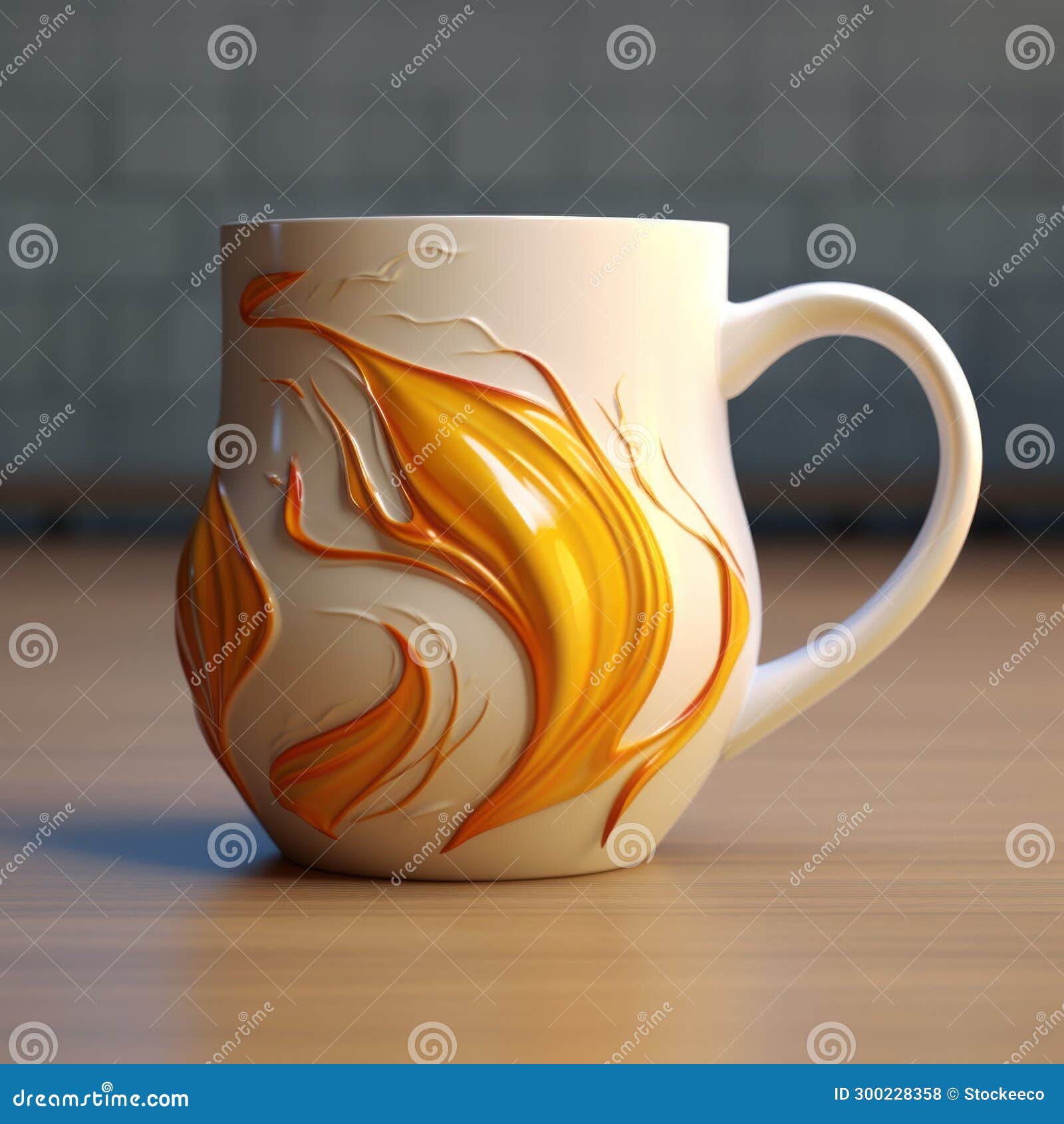 Realistic Fire Mug: Hyper-detailed Studio Rendering with Anime ...