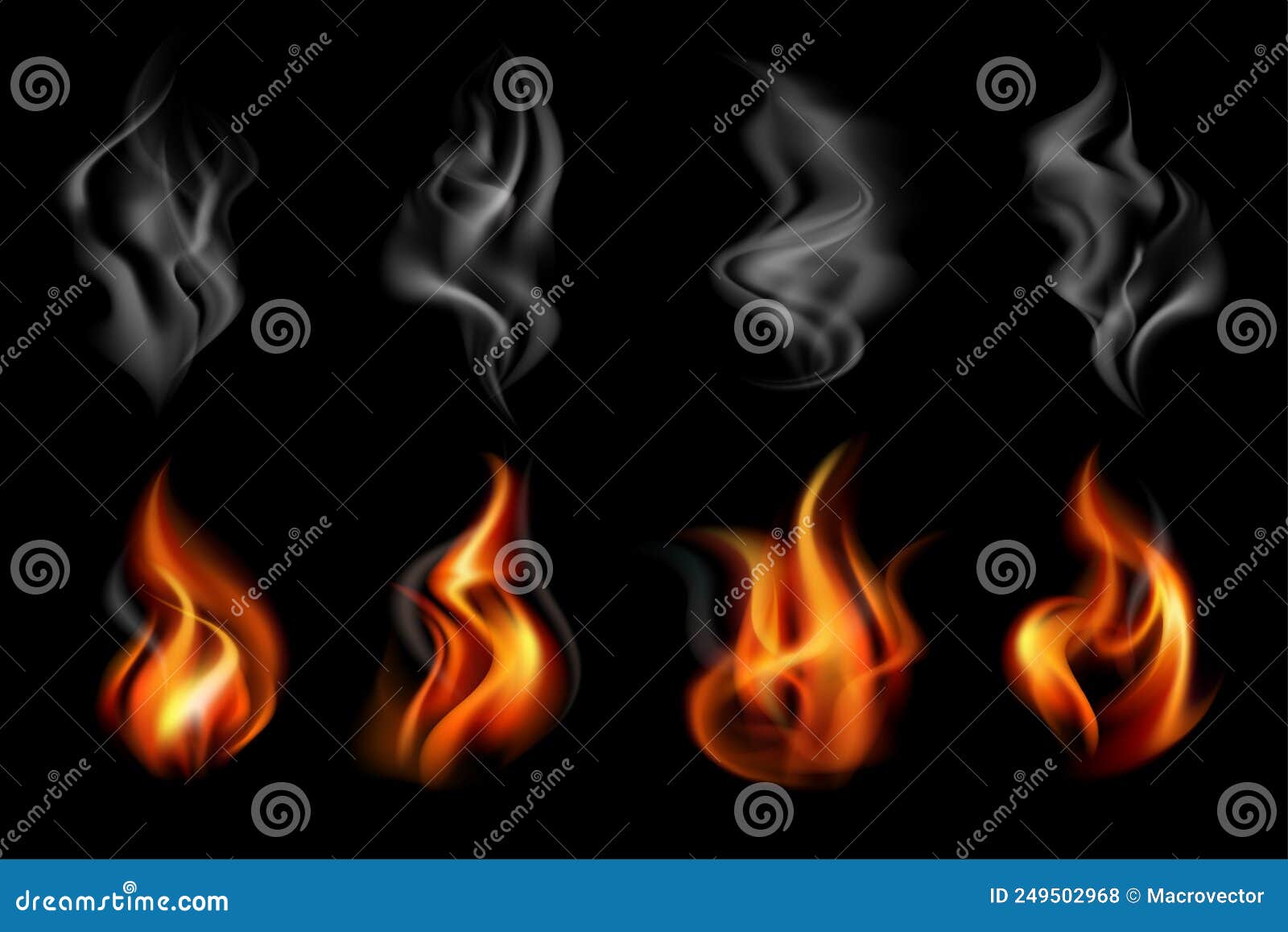 Realistic Fire Animation Sprites Flames Vector Set | CartoonDealer.com ...
