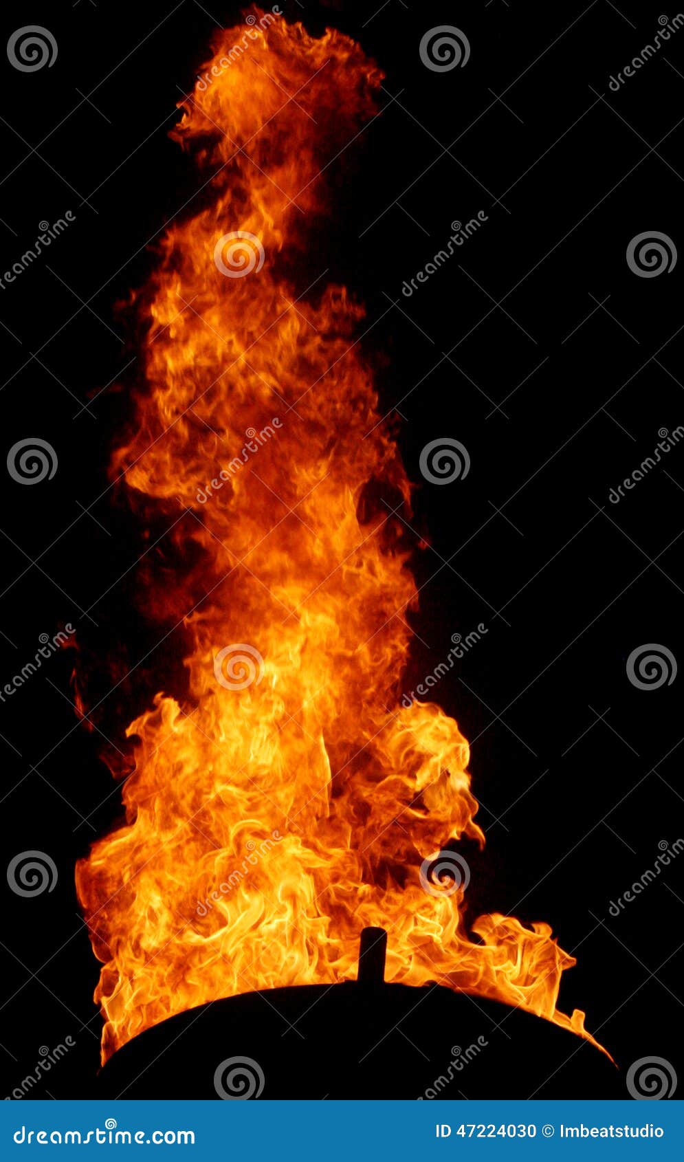 Realistic fire on torch stock photo. Image of cozy, closeup - 47224030