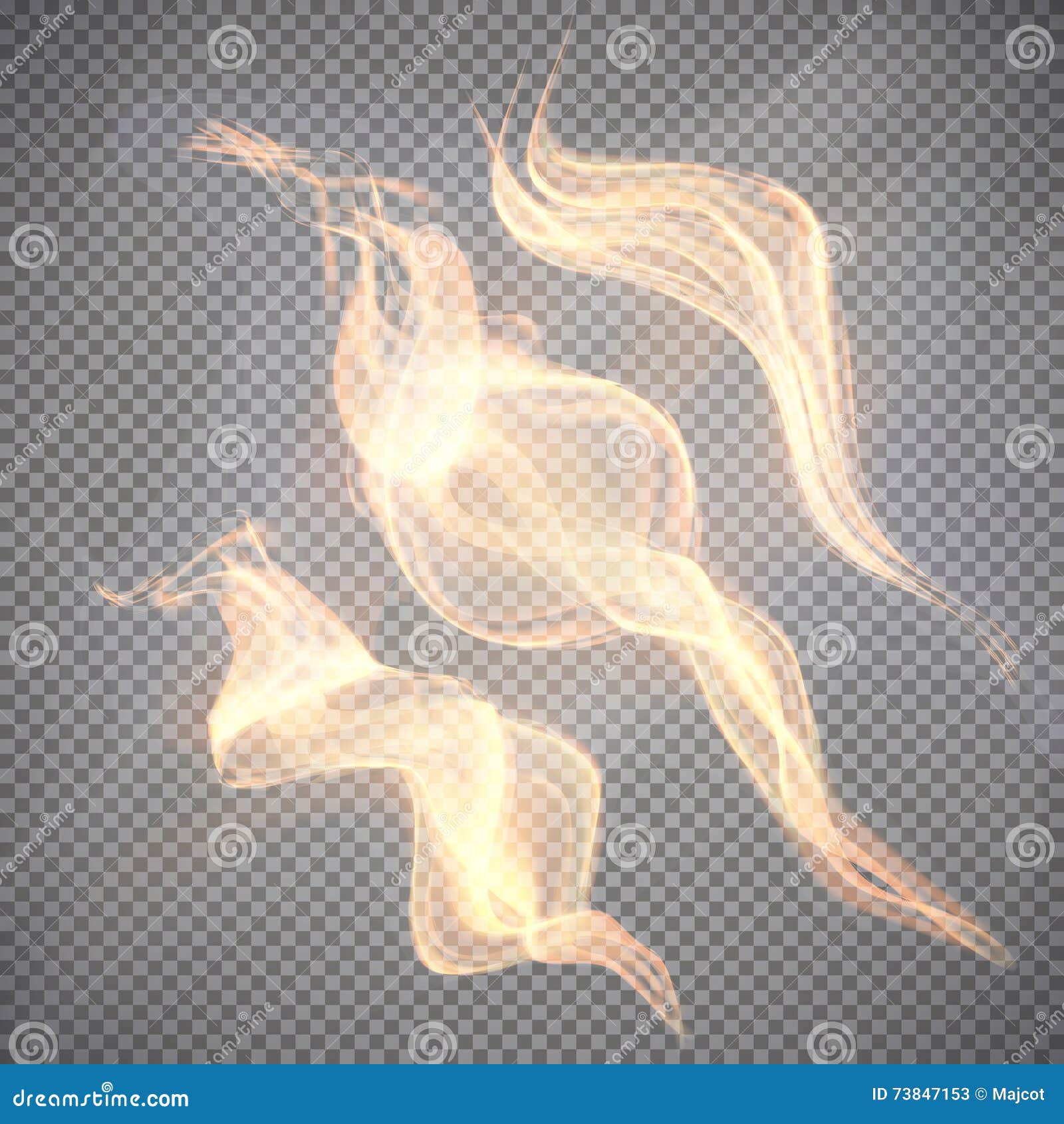Realistic Fire Transparent Effect Element Stock Vector - Illustration ...