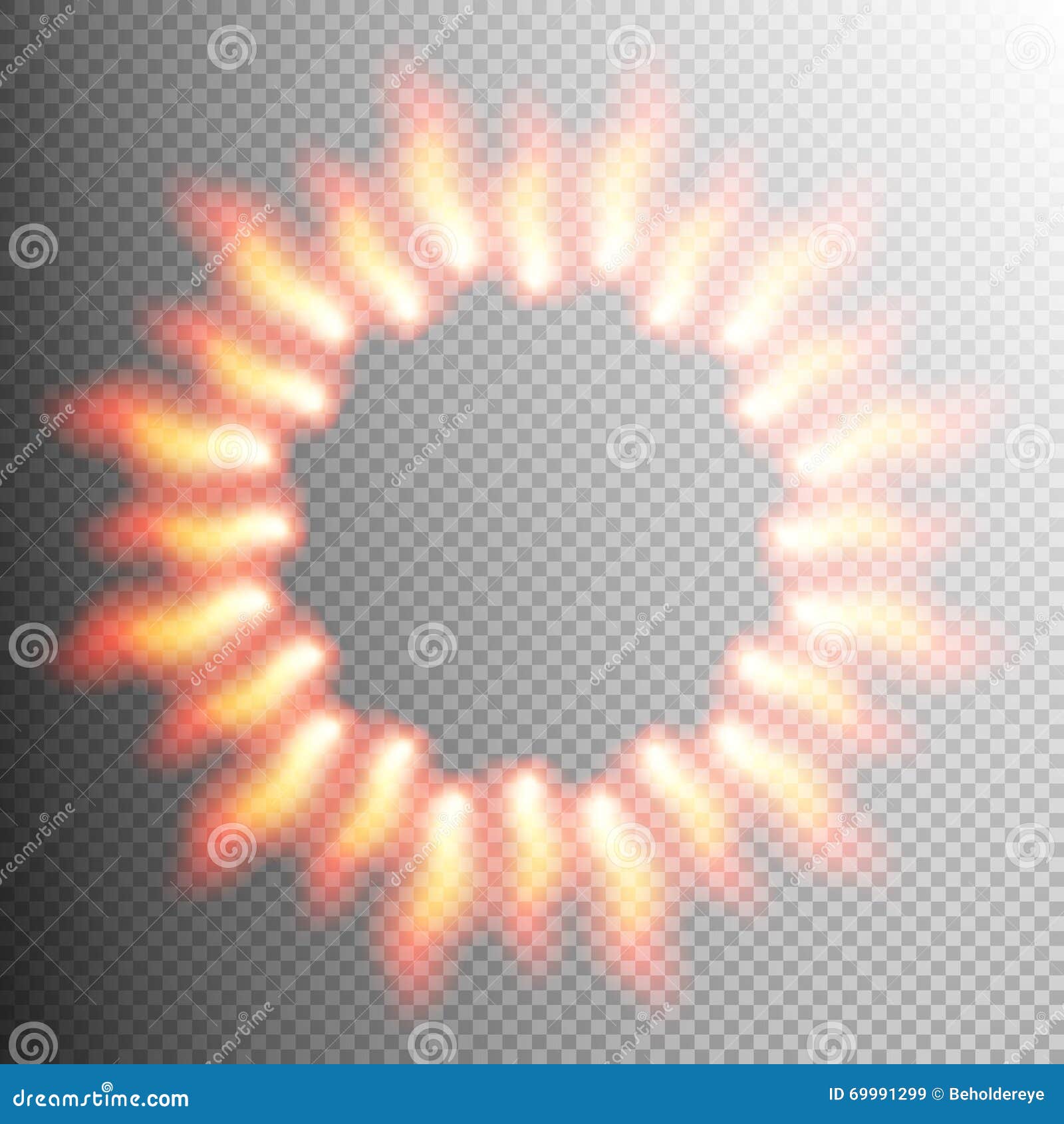 Realistic Fire Transparent Effect Frame. EPS 10 Stock Vector ...