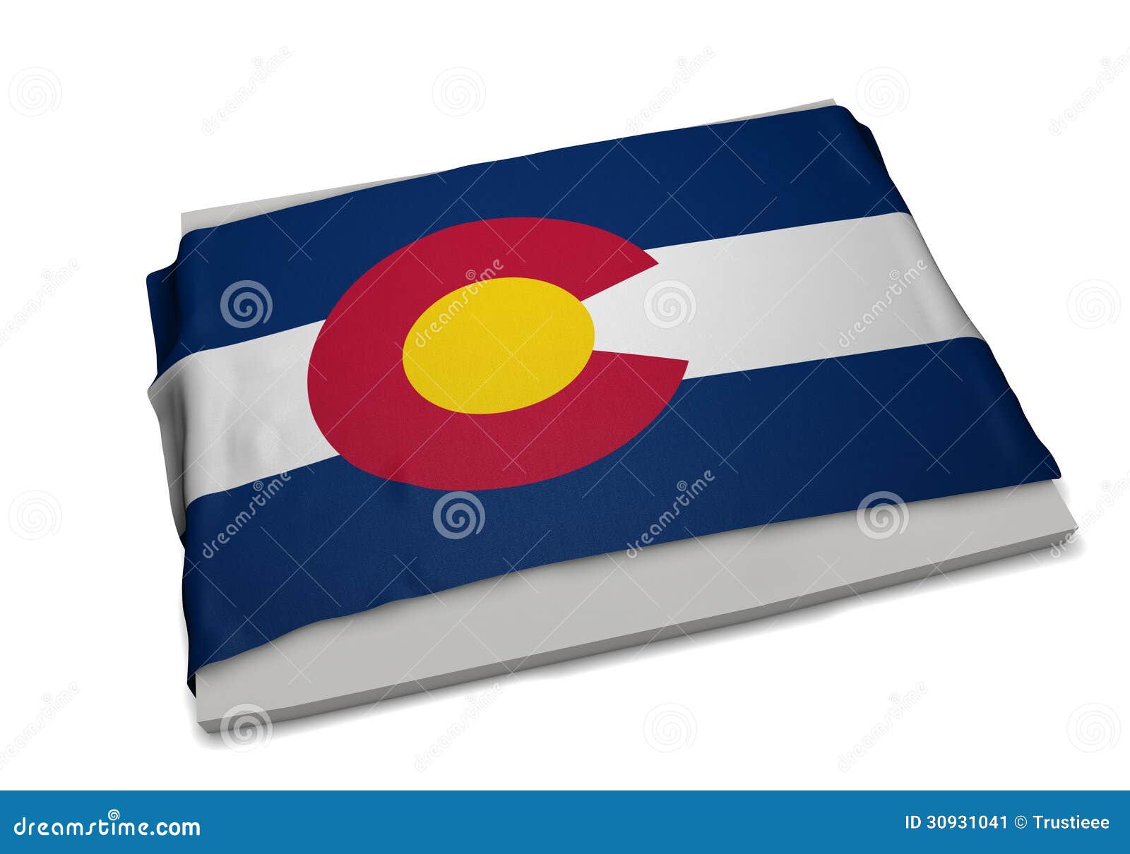 Realistic Flag Covering the Shape of Colorado (series) Stock Image ...