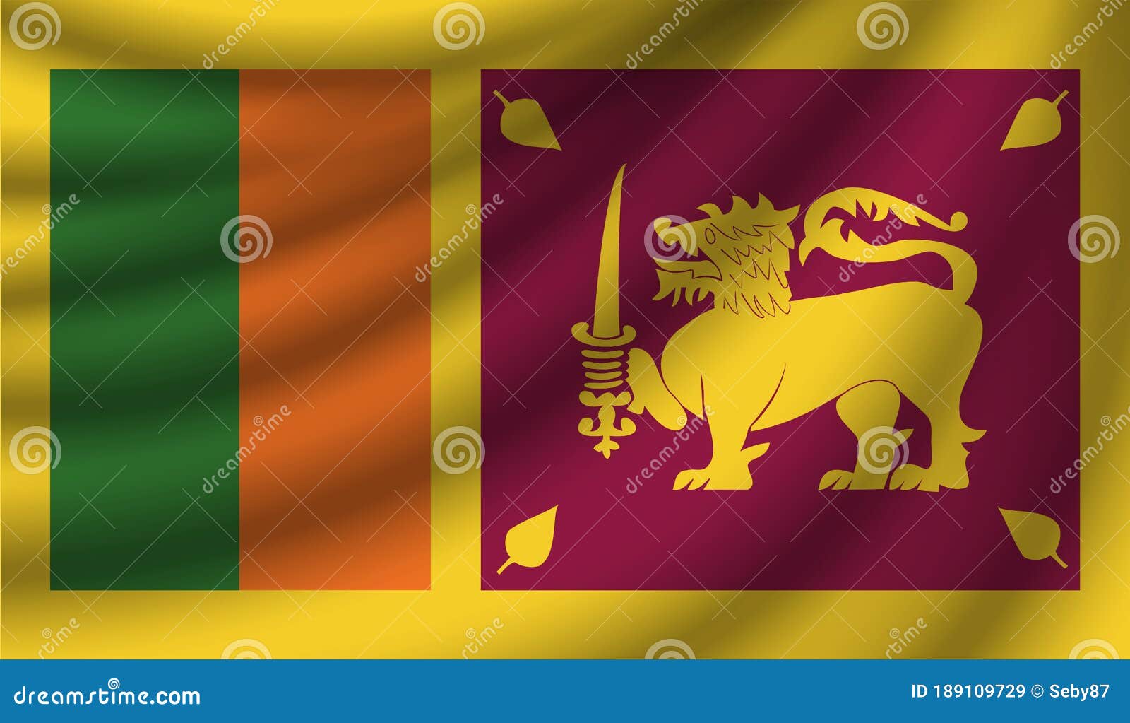 Realistic Flag, Vector Illustration Stock Vector - Illustration of flag ...