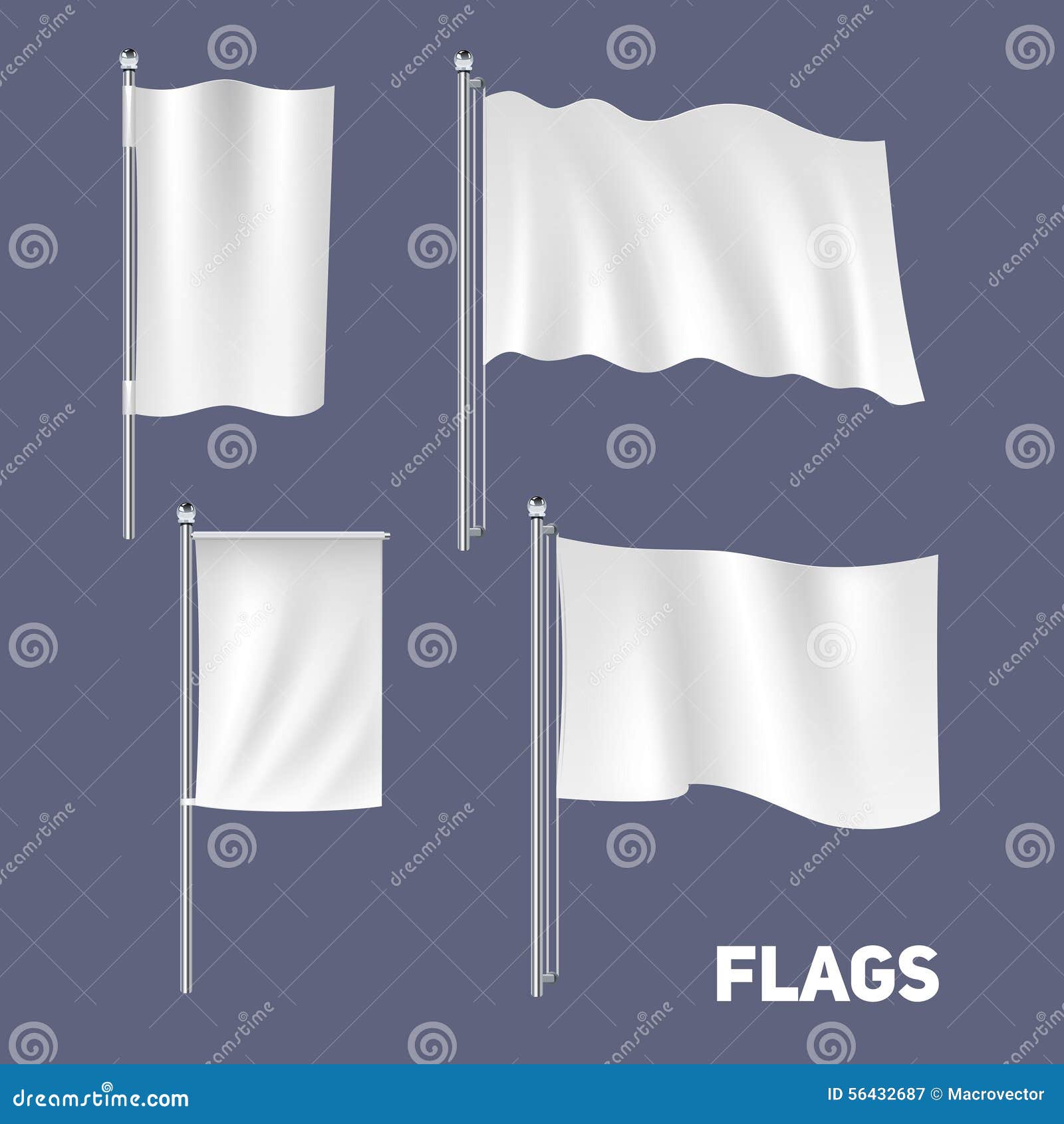 Realistic Flags Set stock vector. Illustration of poster - 56432687
