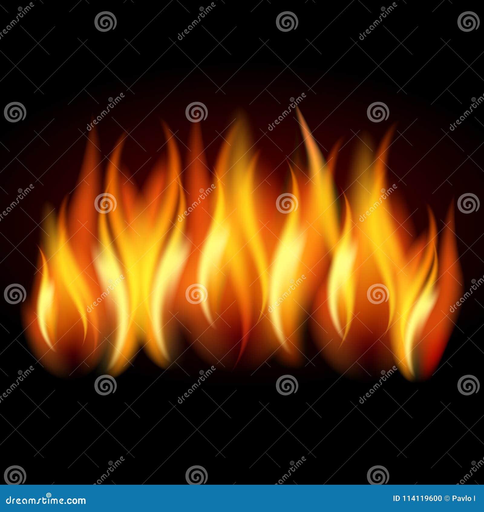 Realistic Flames Drawing