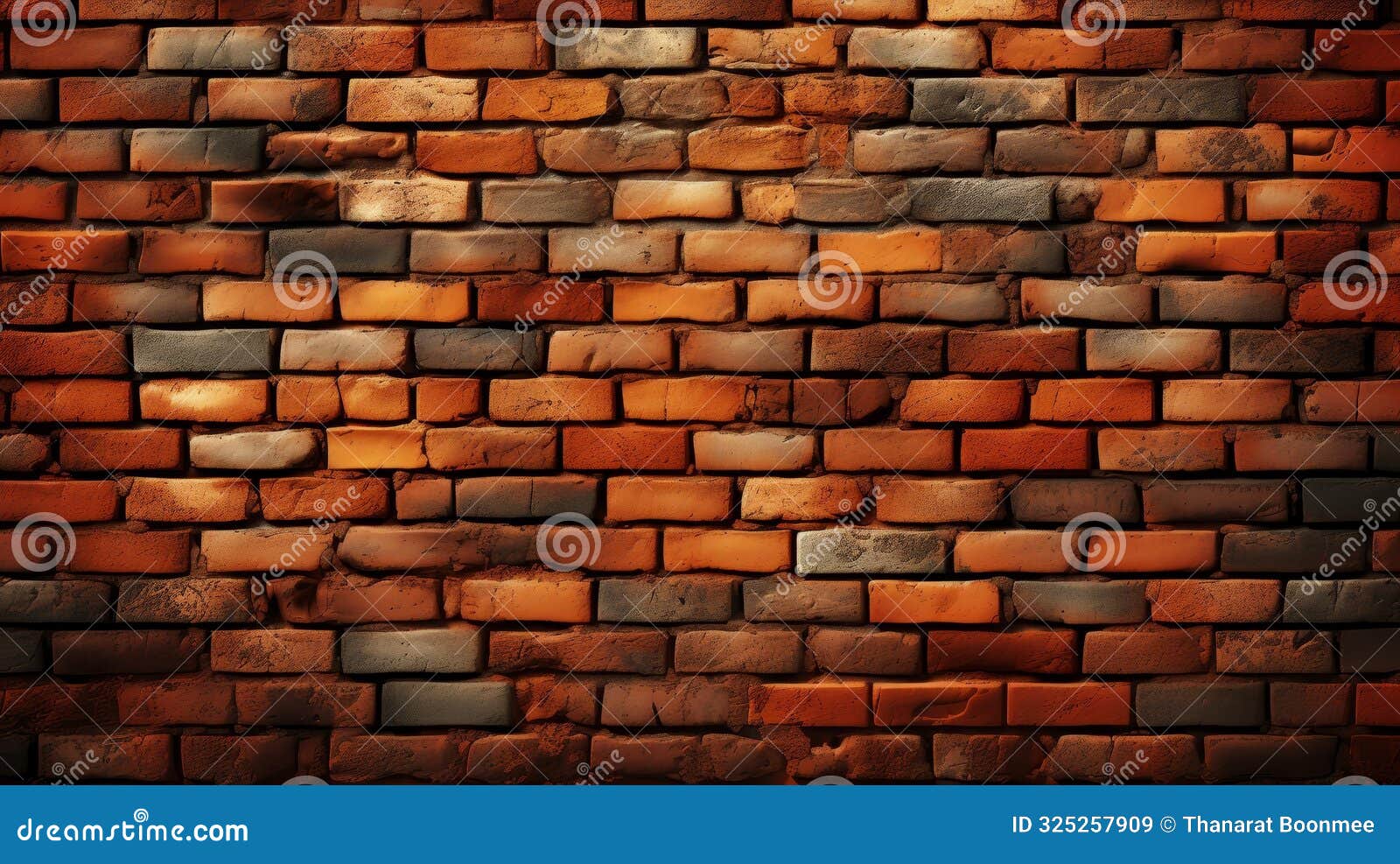 Realistic Flat Illustration of a Detailed Red Brick Wall Texture with ...