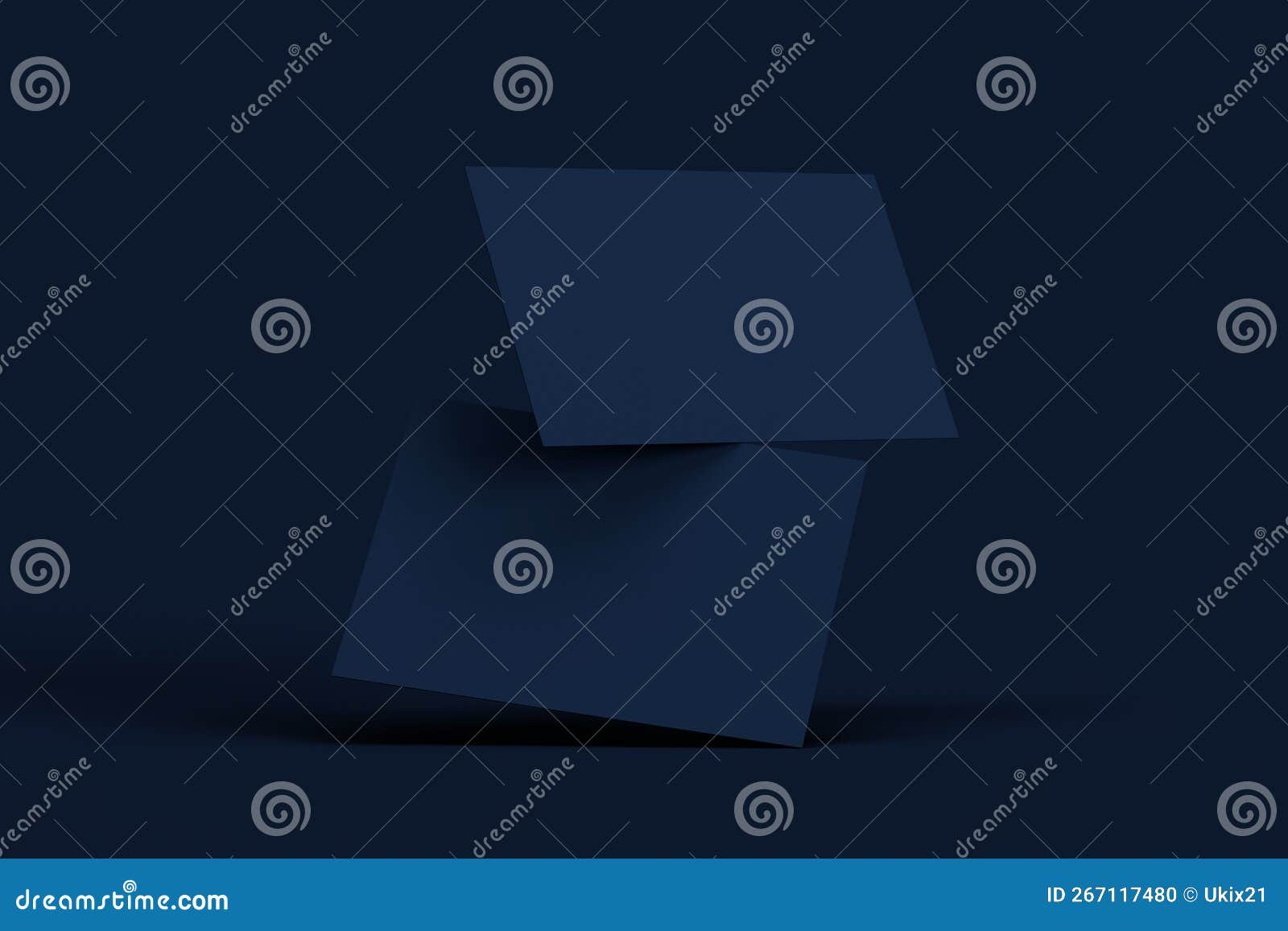 Realistic Floating Business Branding Card Stock Illustration ...