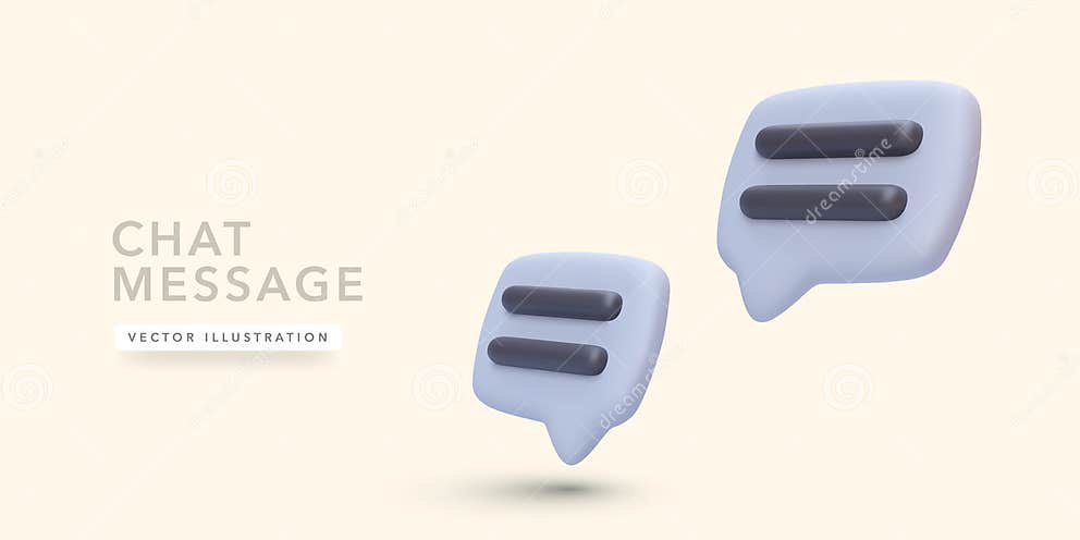 Realistic Flying Dialog Message with Shadow Isolated on Light Yellow ...