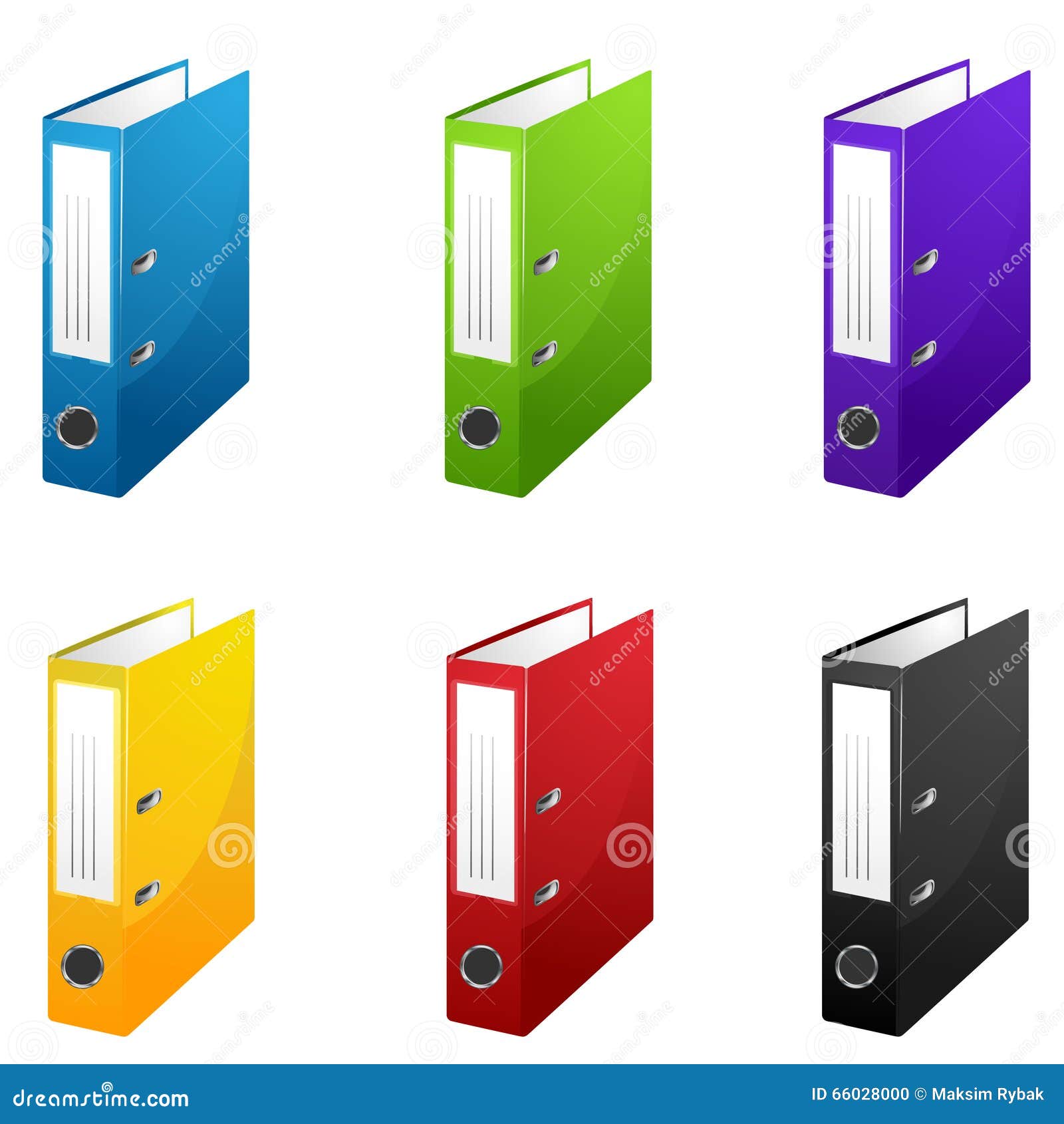 Realistic Folders Vector Icons - EPS 10 Stock Vector - Illustration of ...