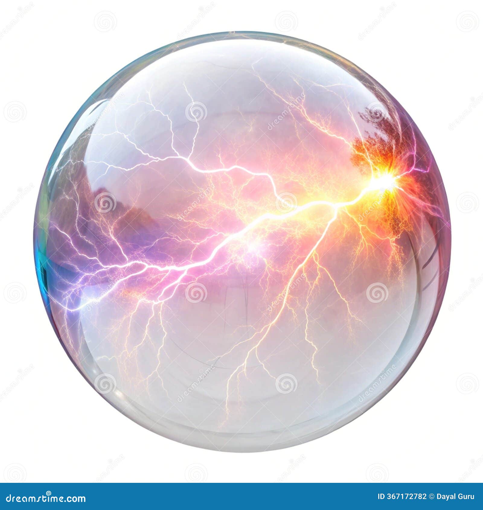 Realistic Force Shield Bubble Isolated On Transparent Background ...