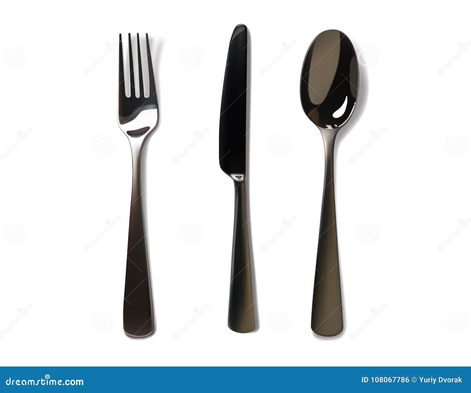 Realistic Fork Isolated On Transparent Background. Vector Illustration ...