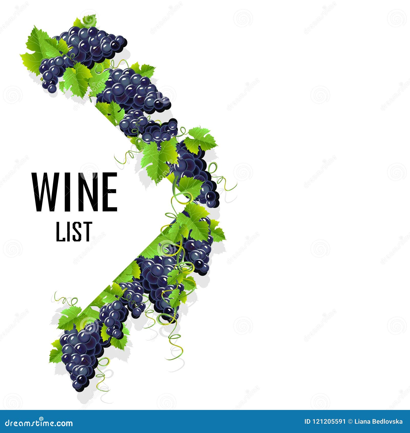 A Realistic Frame with Black Grapes Stock Vector - Illustration of ...