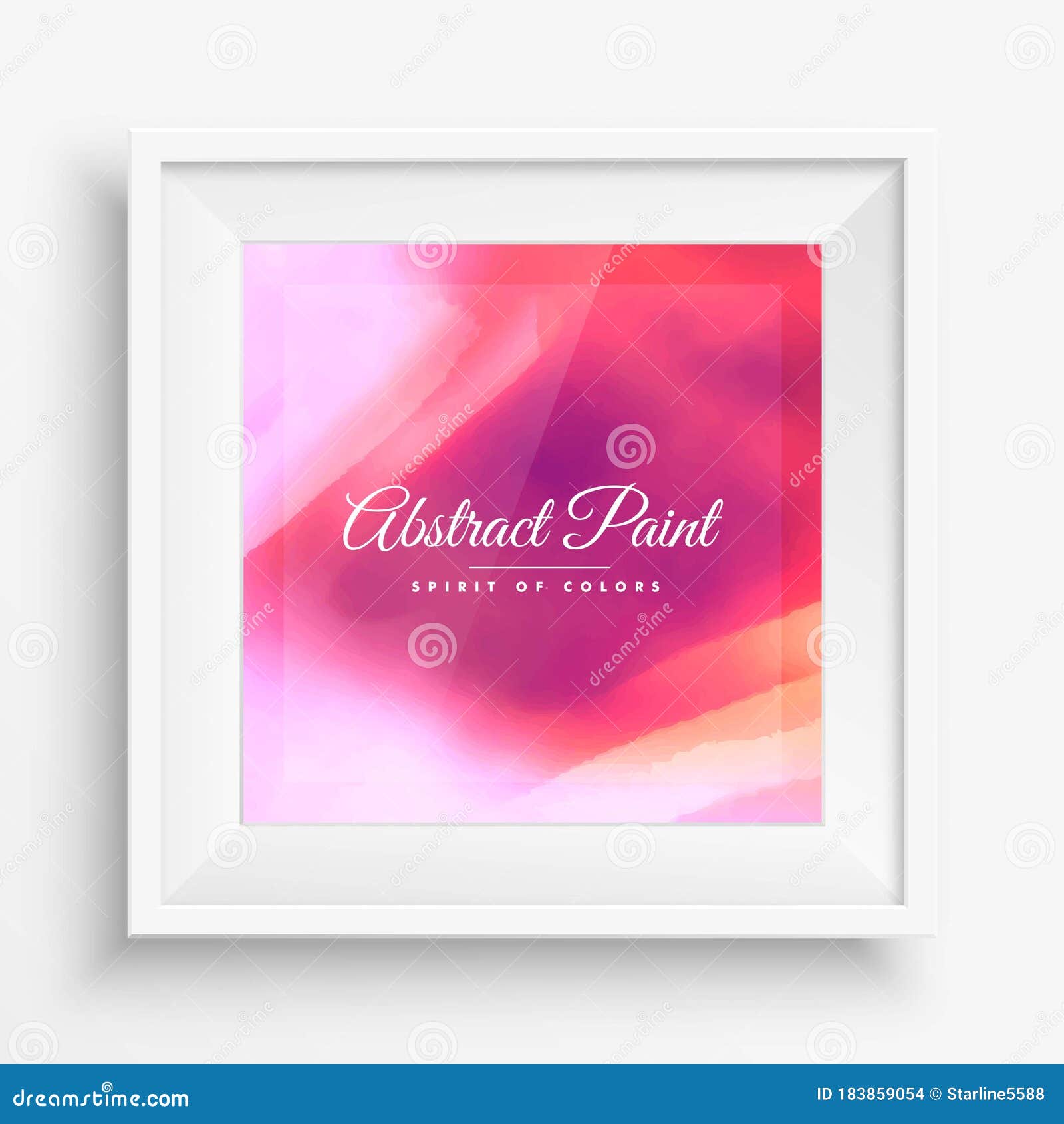 Realistic Frame with Colorful Paint Strokes Stock Vector - Illustration ...