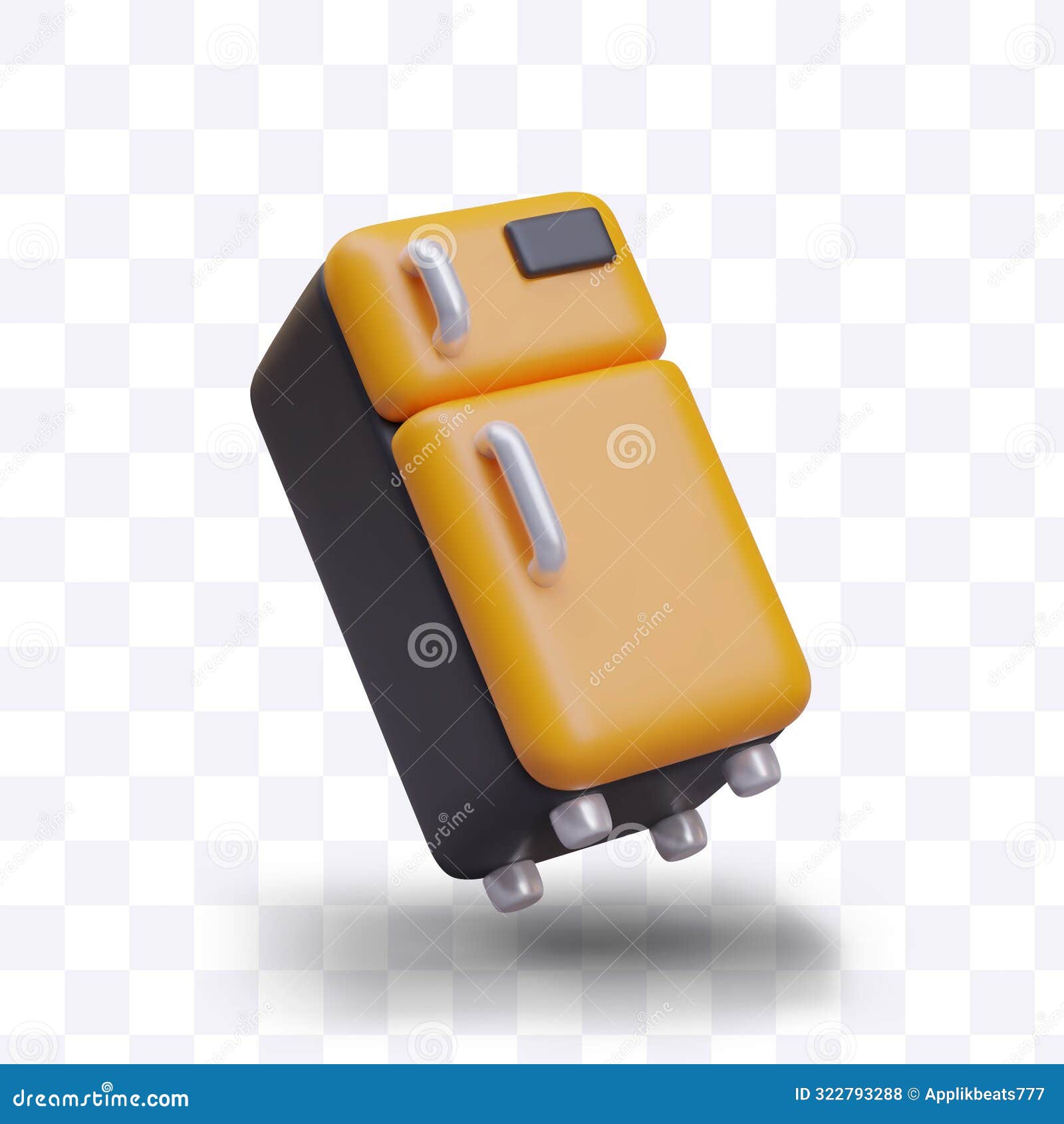 Realistic Fridge in Inclined Position. Isolated Vector Illustration ...