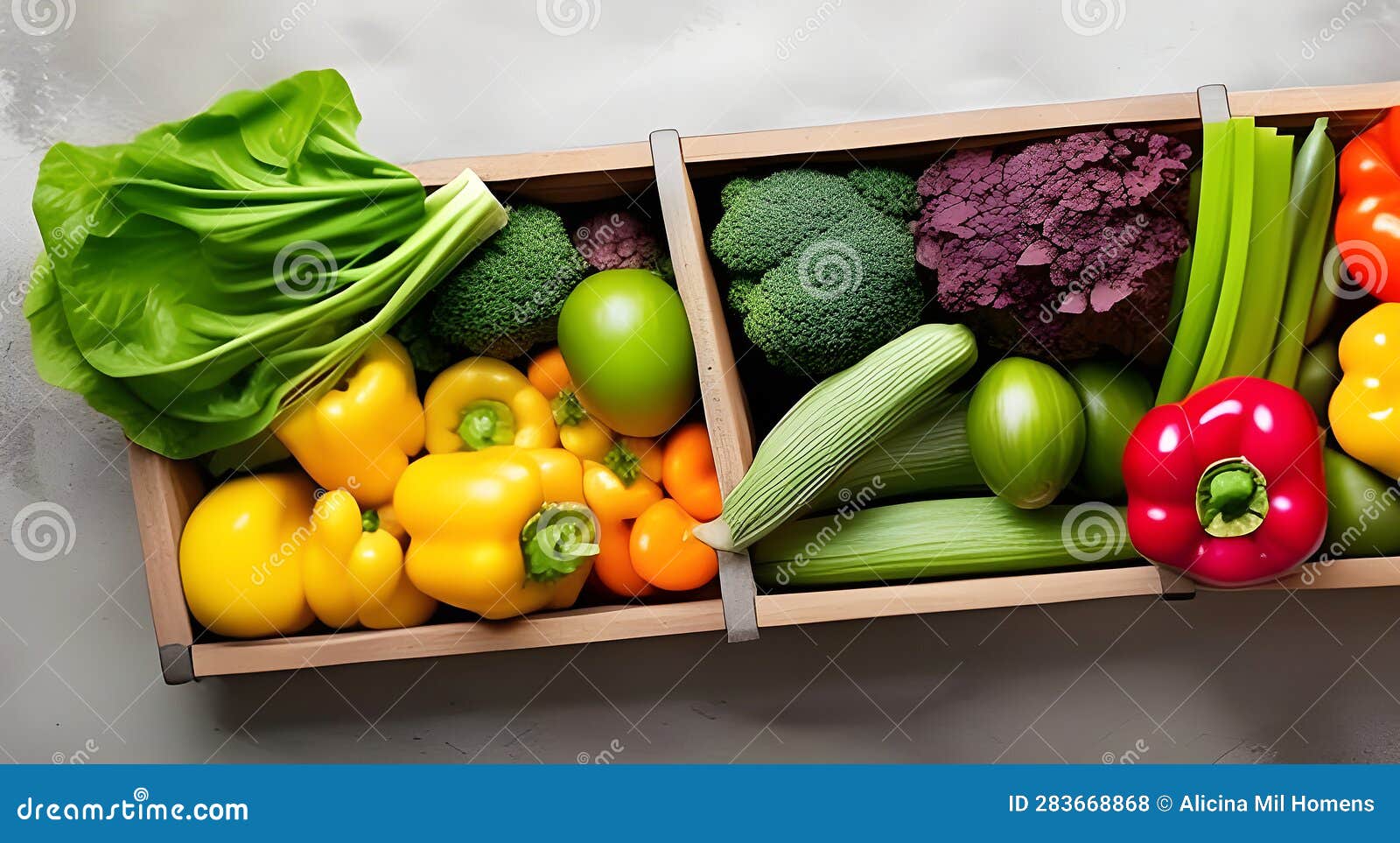 Realistic and Full Color Illustration of Vegetables Stock Illustration ...