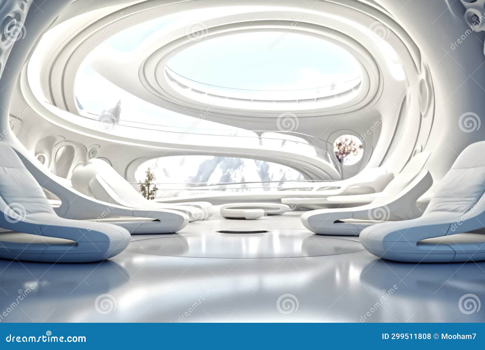 Interior Architectural Concepts that are Realistic and Futuristic Stock ...