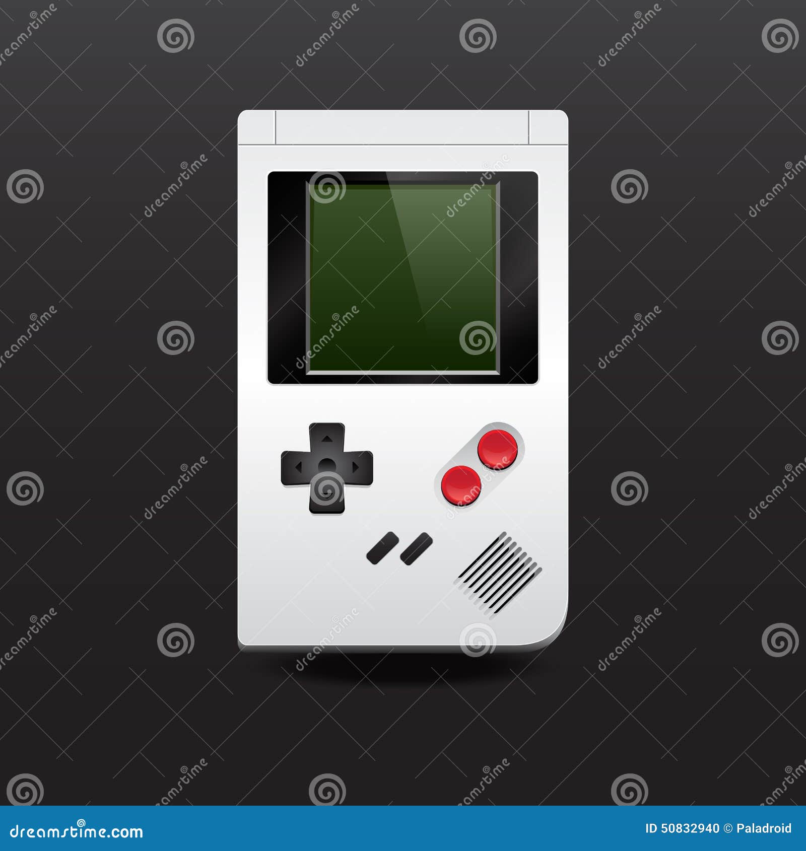 Realistic game boy stock vector. Illustration of game - 50832940