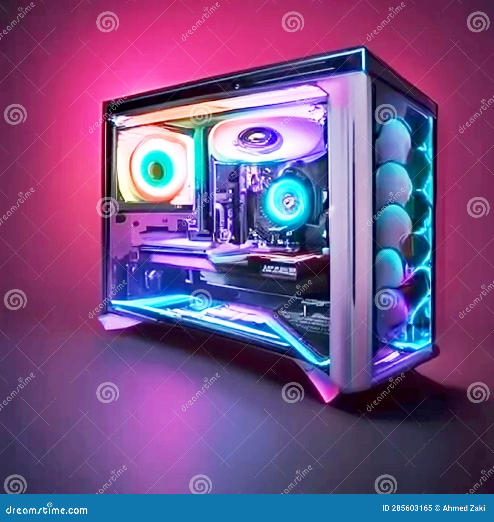 Realistic Gaming Pc AI-Generated Stock Illustration - Illustration of ...