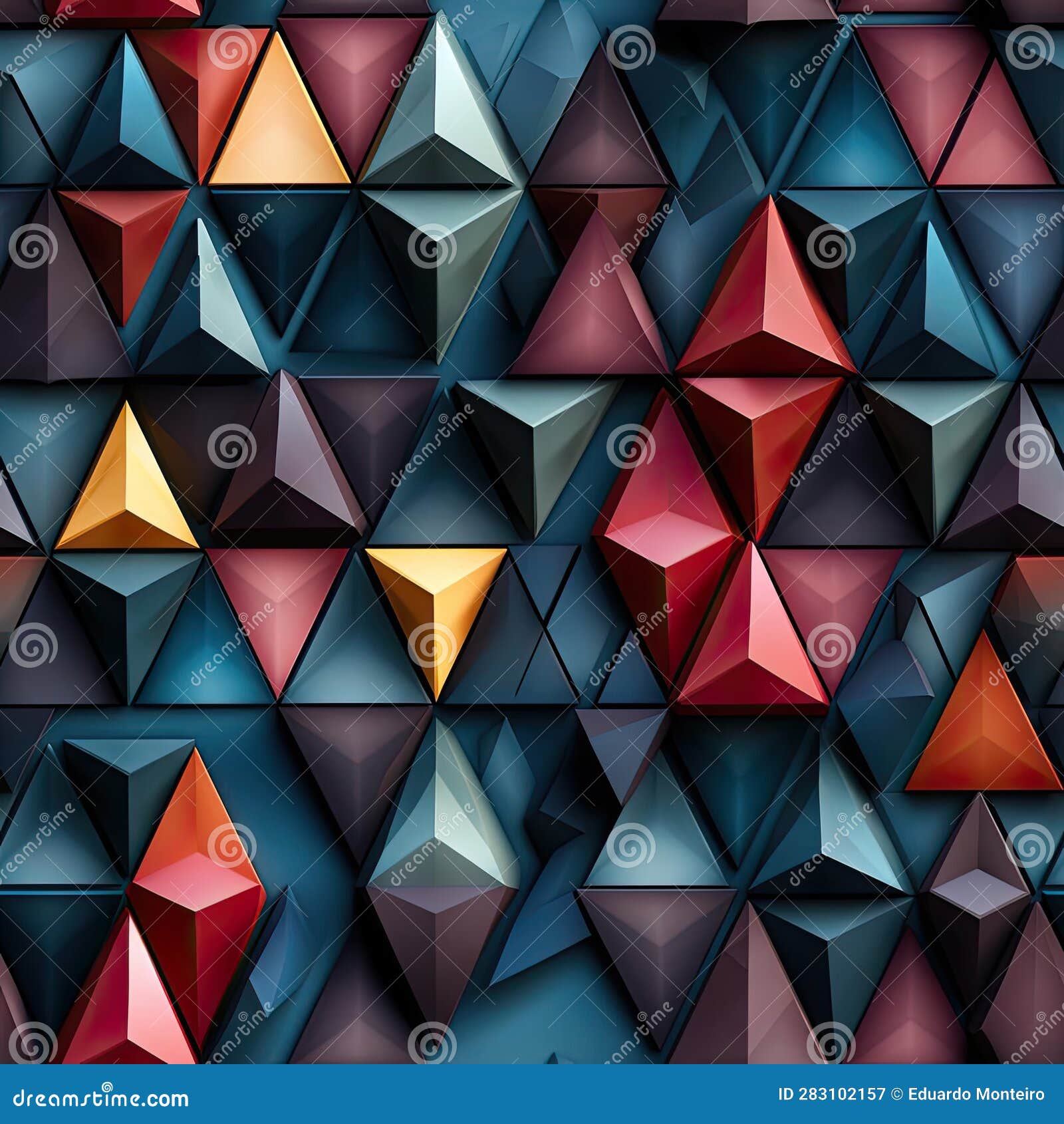 Realistic Geometry Triangle Pattern with Textured Shading (tiled) Stock Illustration ...