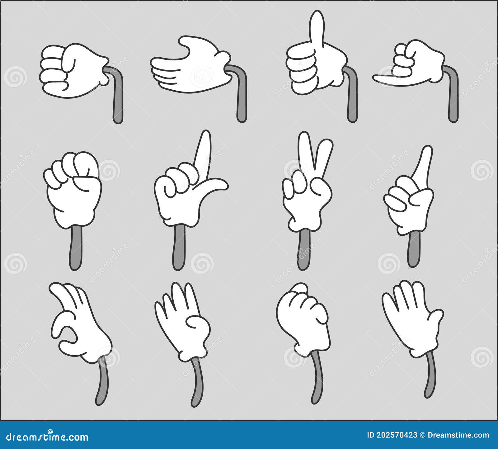 Set Of Realistic Gestures Hand Shape Vector Illustration ... Set Of Realistic Gestures Hand Shape Vector Illustration ...