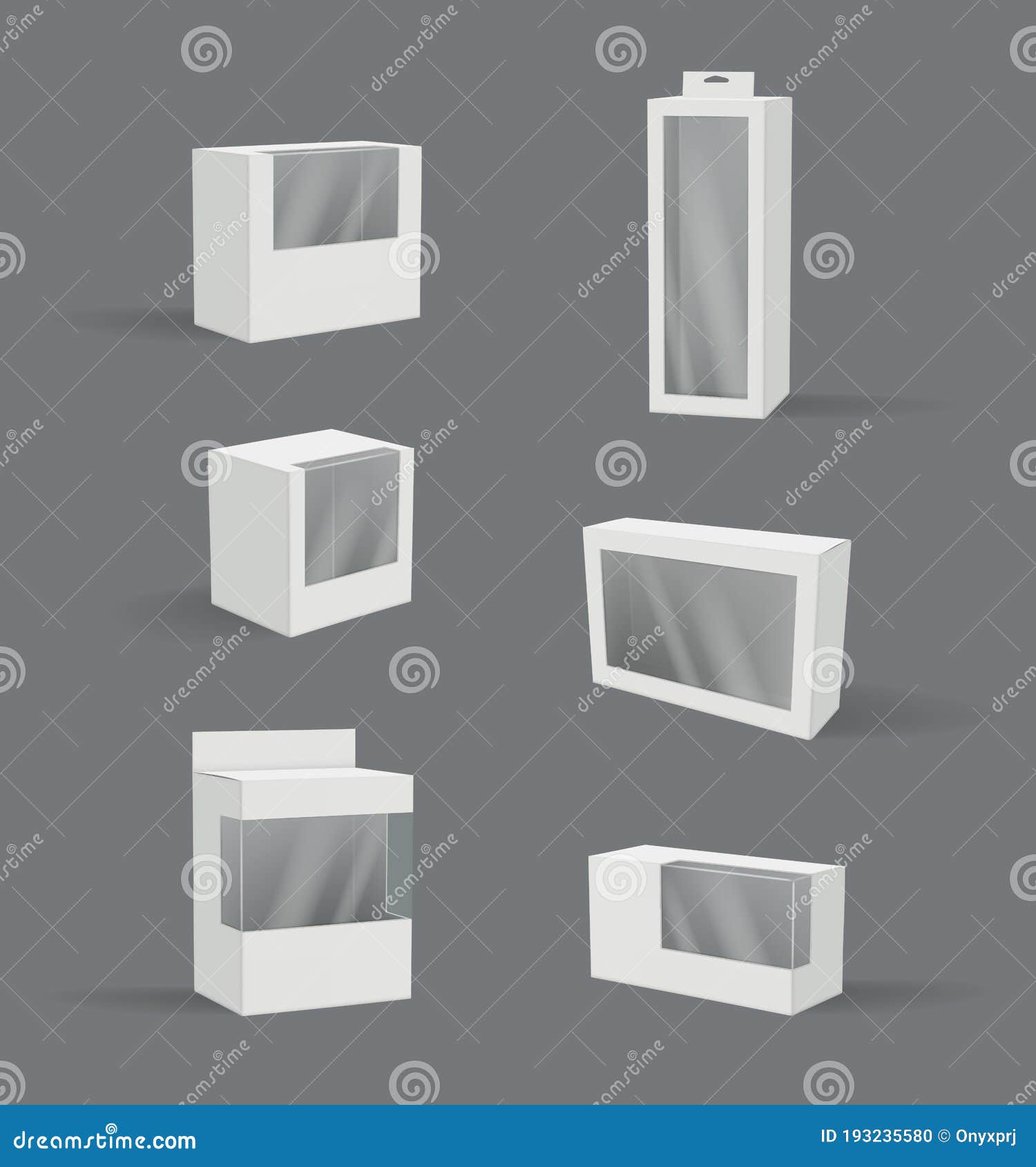 Realistic Gift Box. Transparent Plastic Packages Modern Product ...