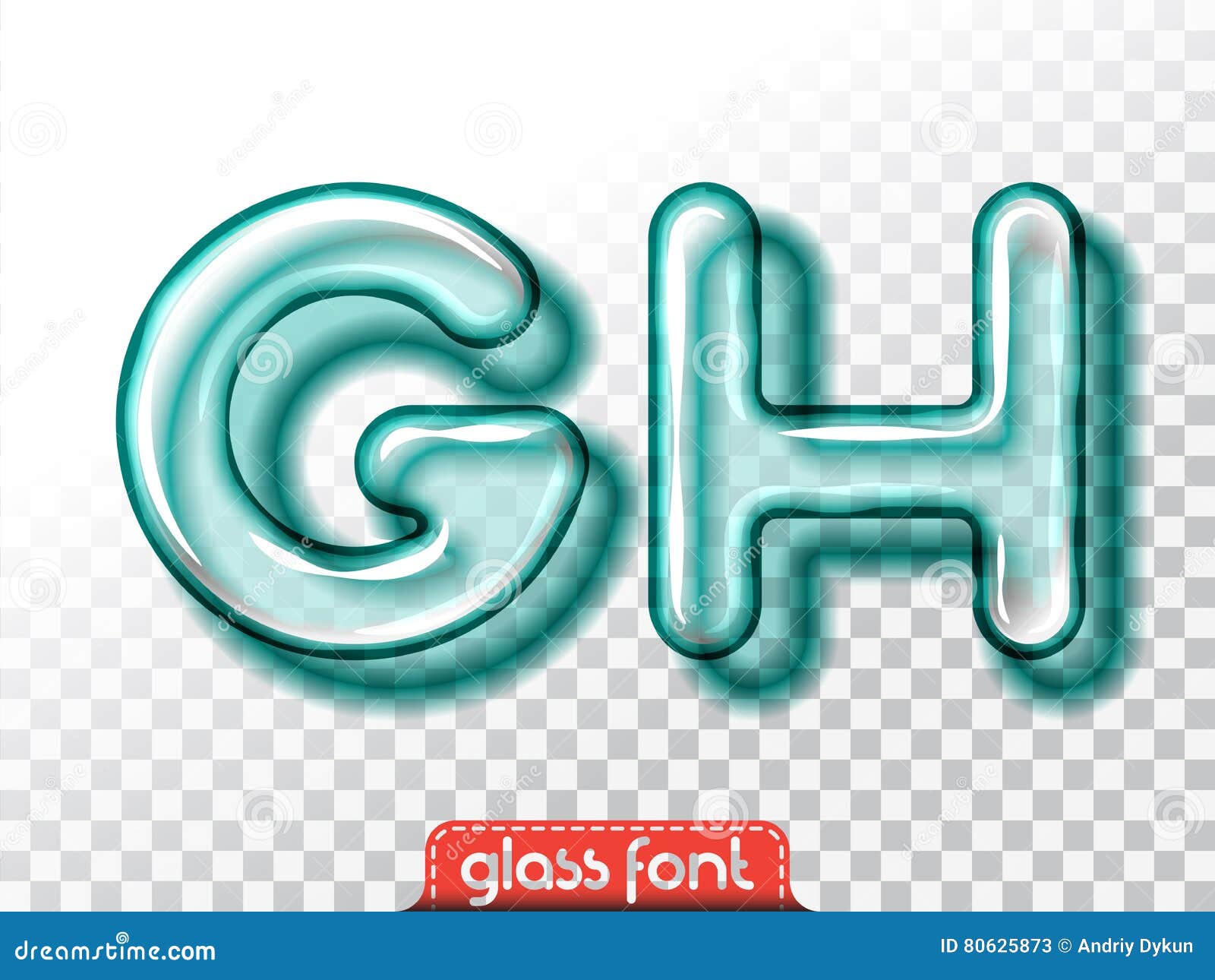 Glass Alphabet Gloss Vector Alphabet Letters 195756153
