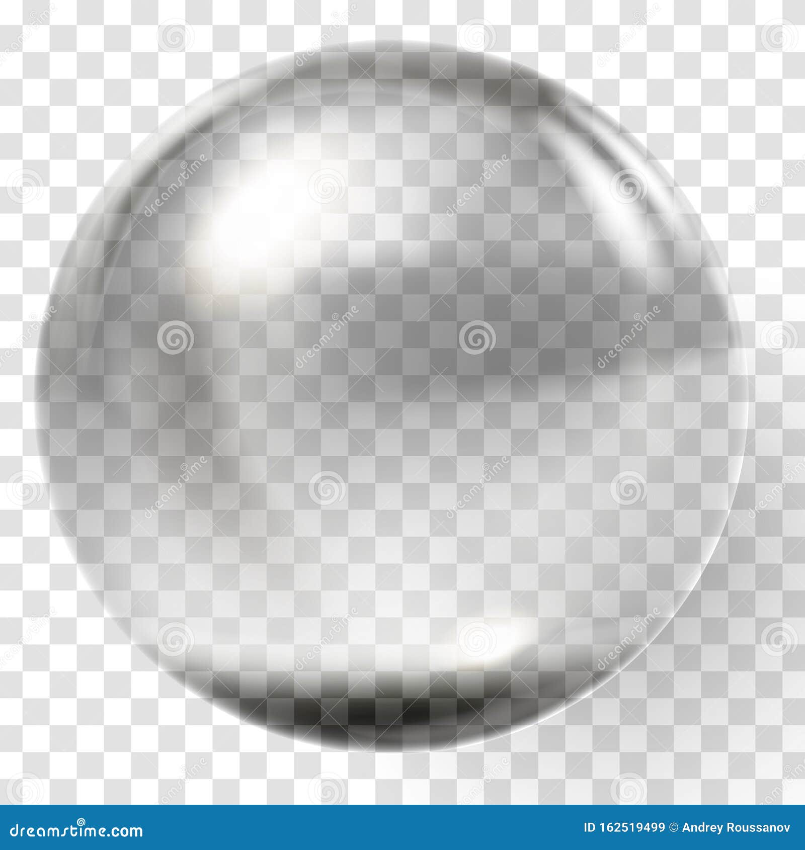 Realistic Glass Ball. Transparent Sphere. Glass Bead Stock Vector ...