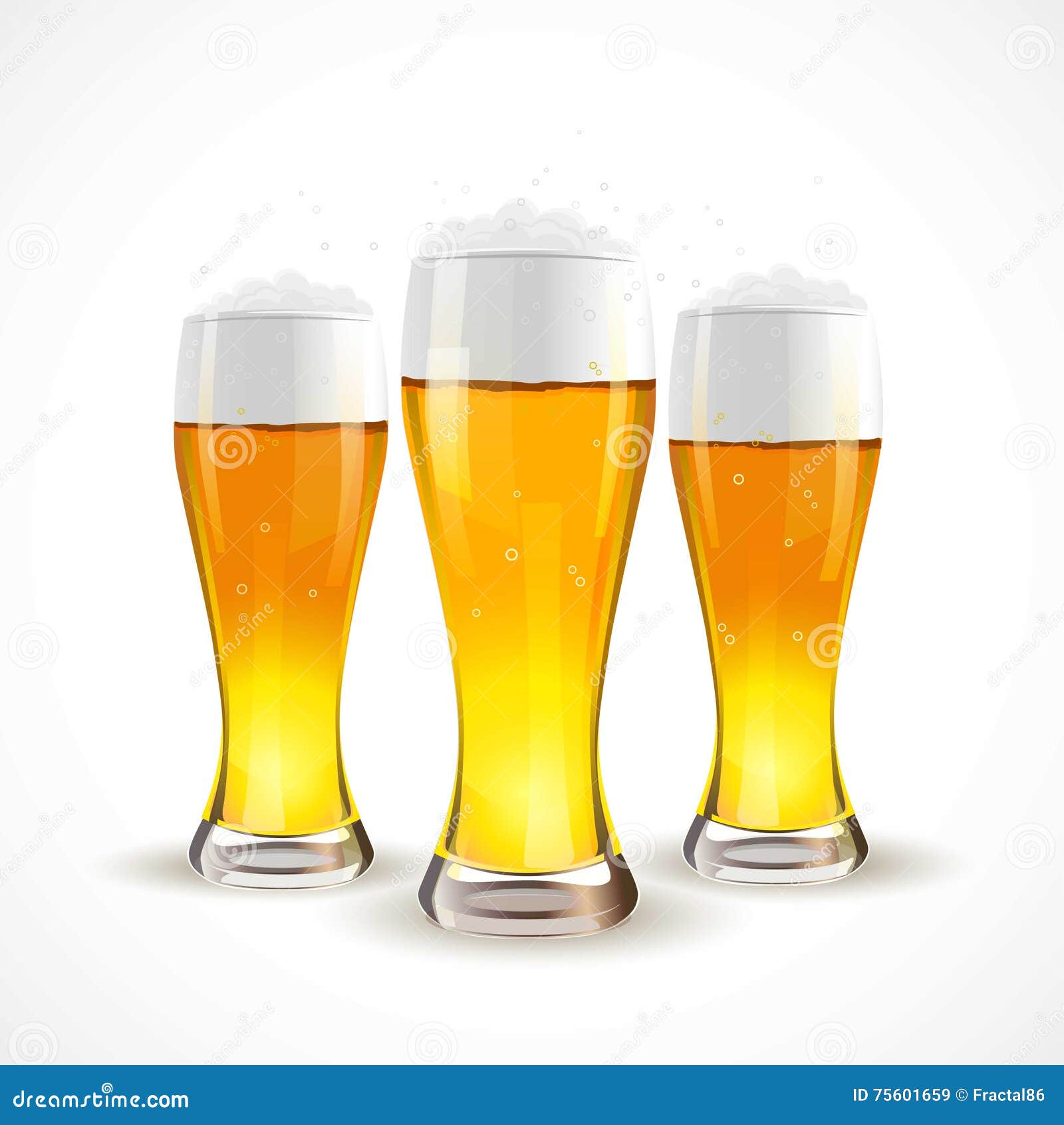 Realistic Glass of Beer. Vector Illustration Stock Vector ...