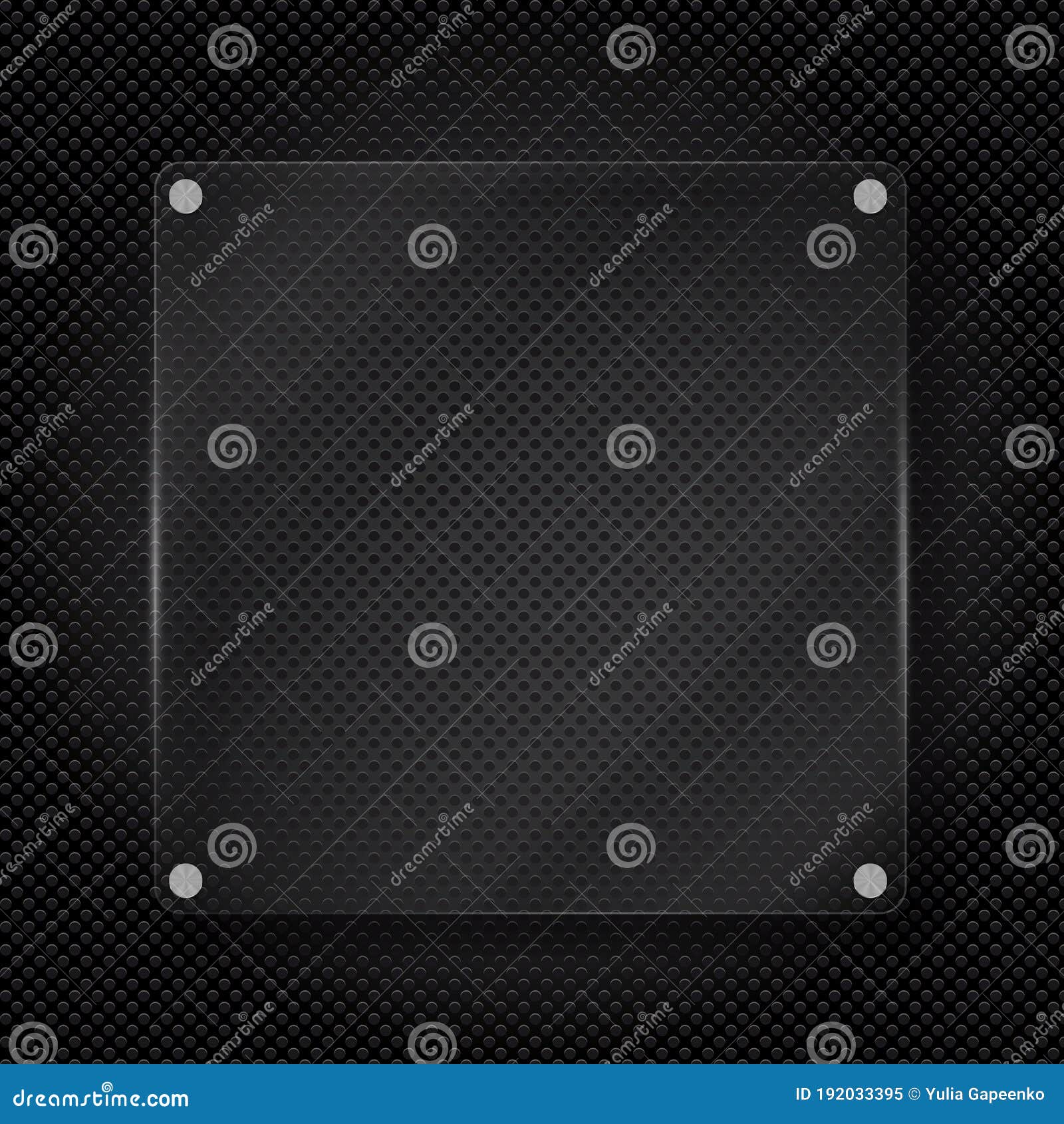 Realistic Glass Frame Background. Vector Illustration Stock ...