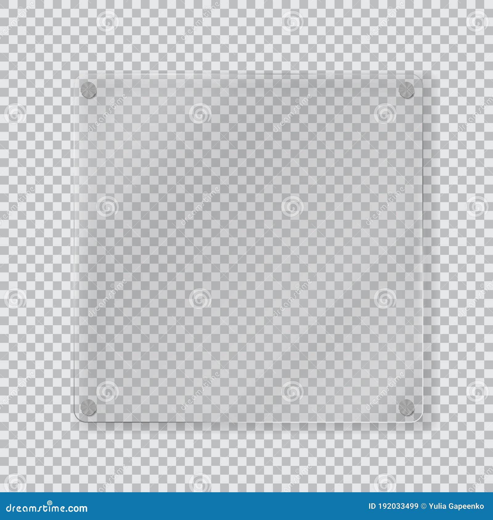 Realistic Glass Frame Background. Vector Illustration Stock ...