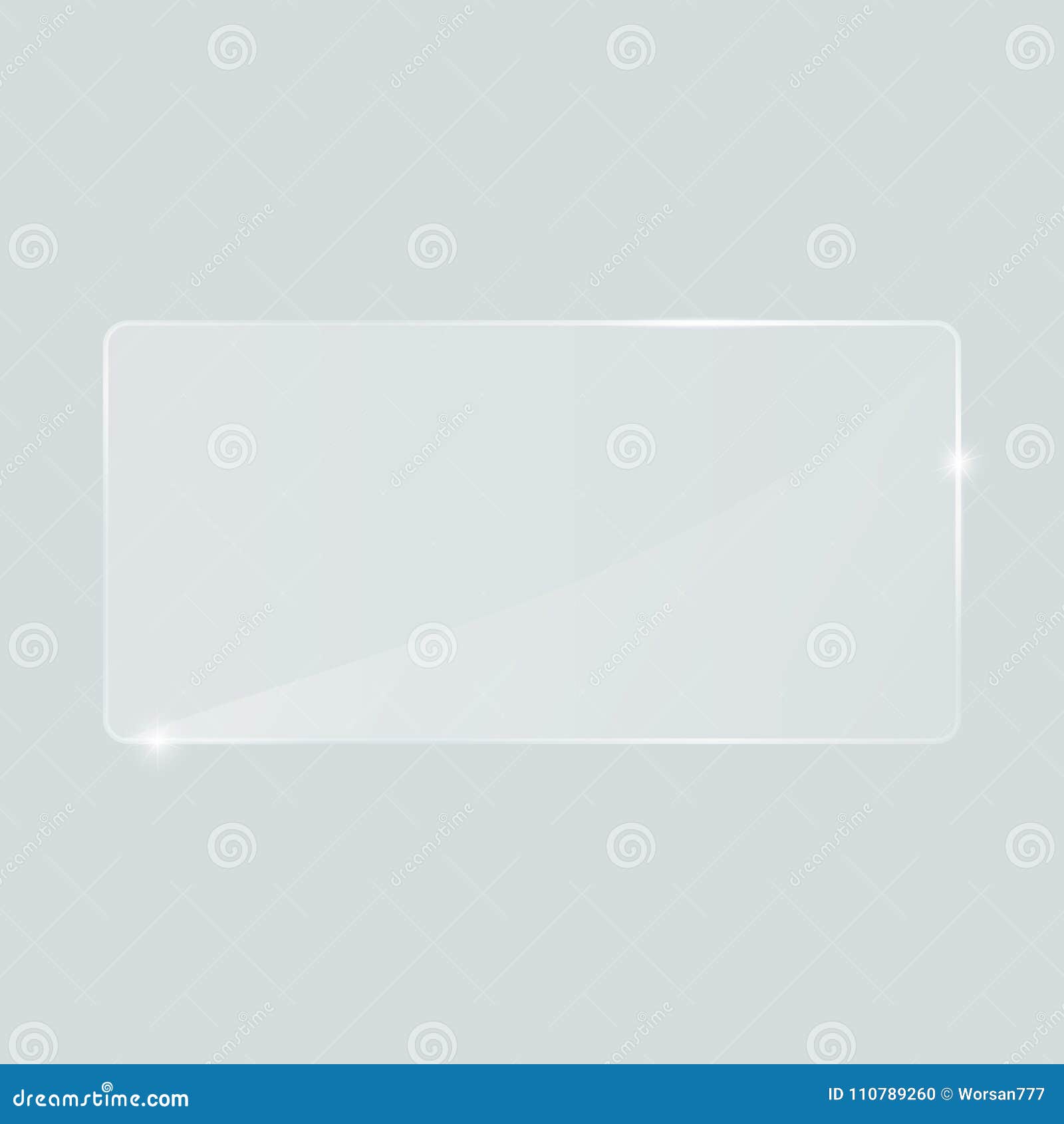 Realistic Glass Plate Square, Rectangle and Round. Stock Vector ...