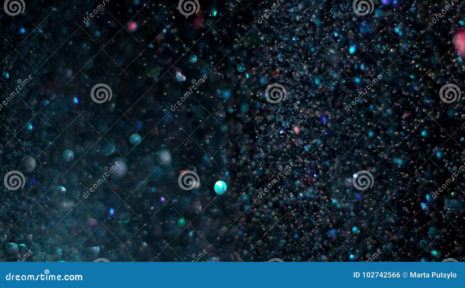 Realistic Glitter Exploding on Black Background. Stock Photo - Image of ...