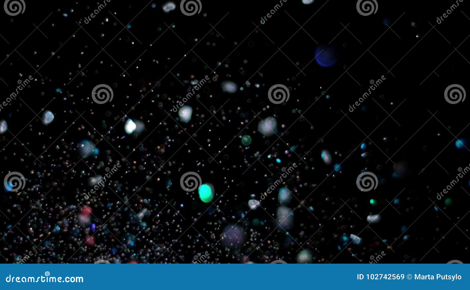 Realistic Glitter Exploding on Black Background. Stock Image - Image of ...