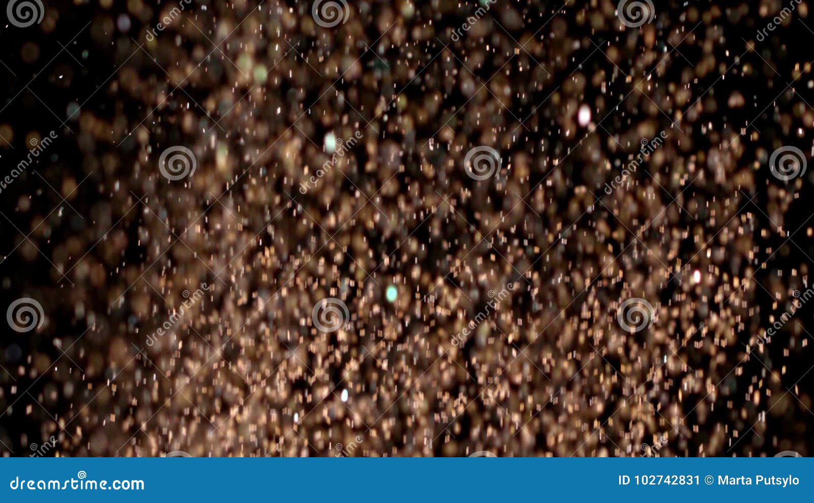 Realistic Glitter Exploding on Black Background. Stock Image - Image of ...