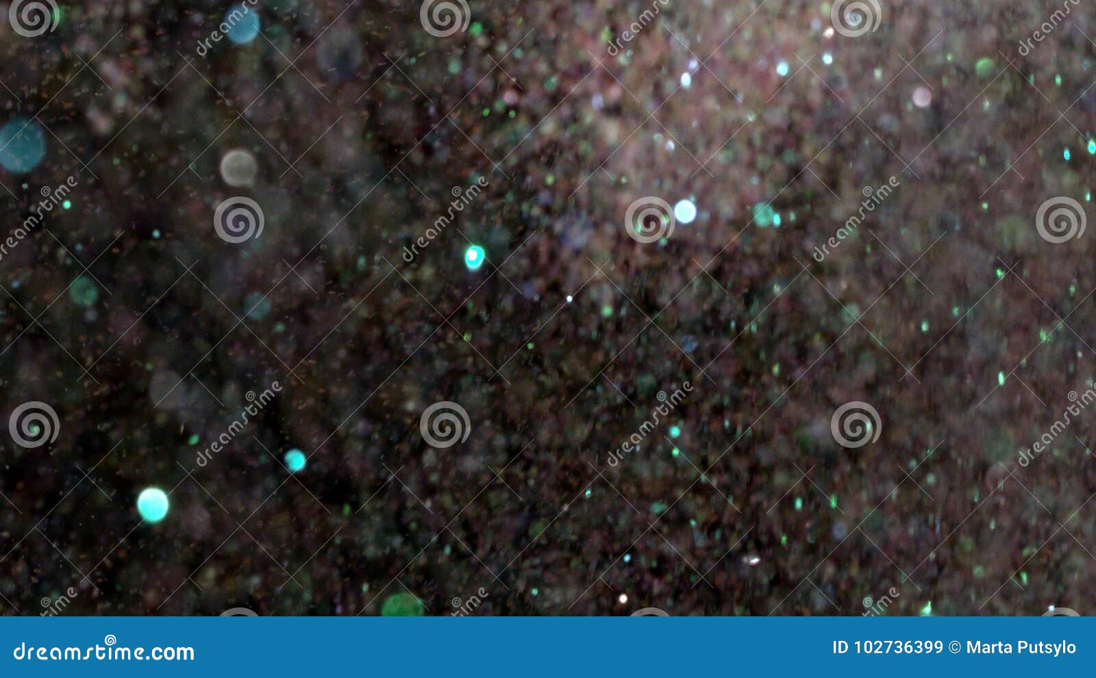Realistic Glitter Exploding On Black Background. Stock Photo ...