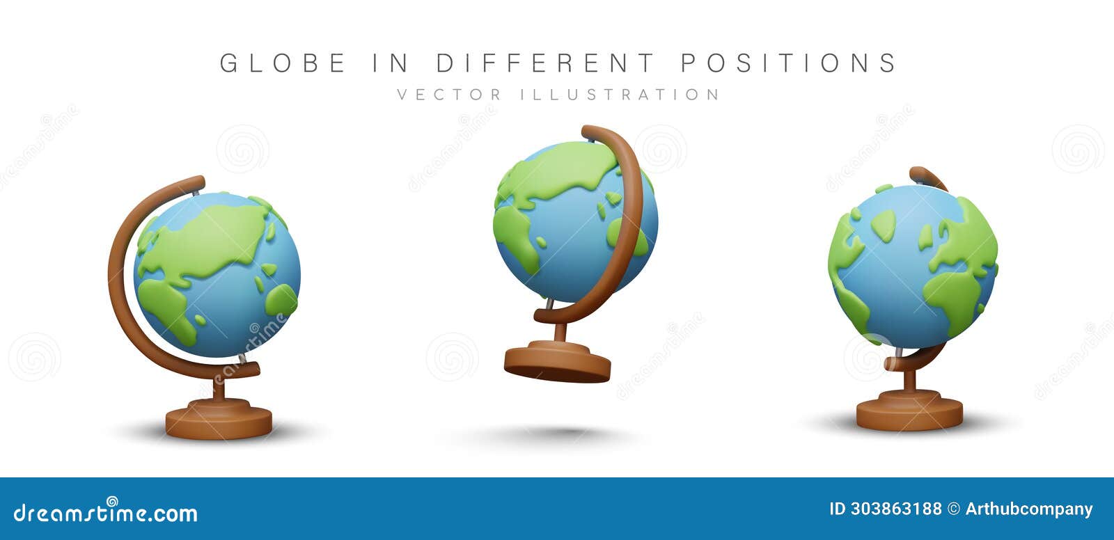Earth Hemispheres With Continents, Realistic World Map In Globe Shape ...