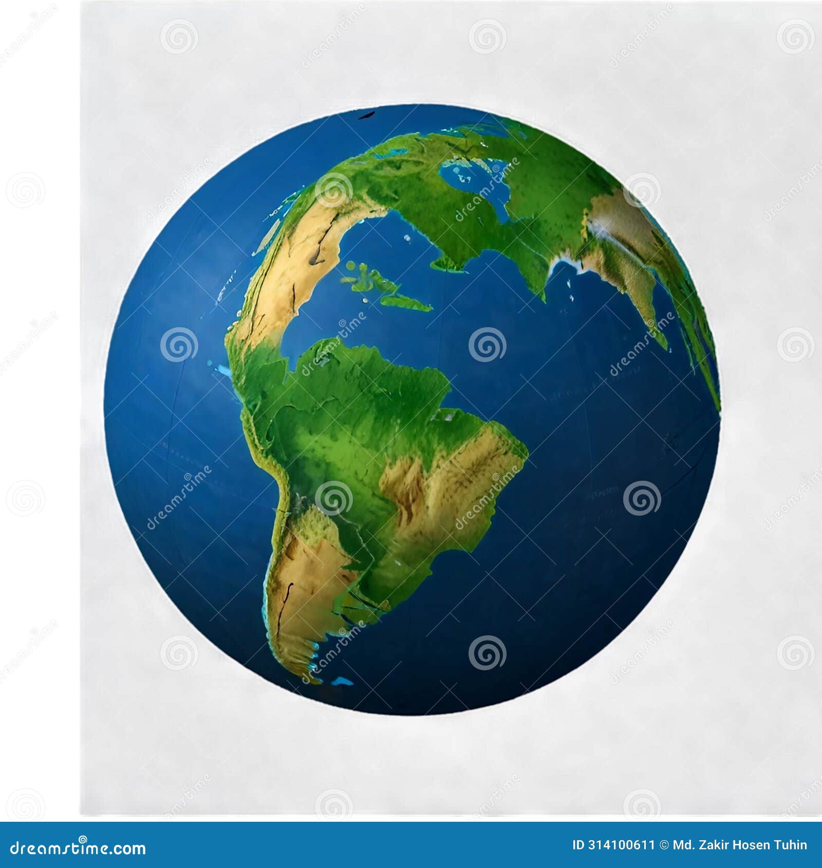 A Realistic Globe with a Map on a Transparent Background Stock ...