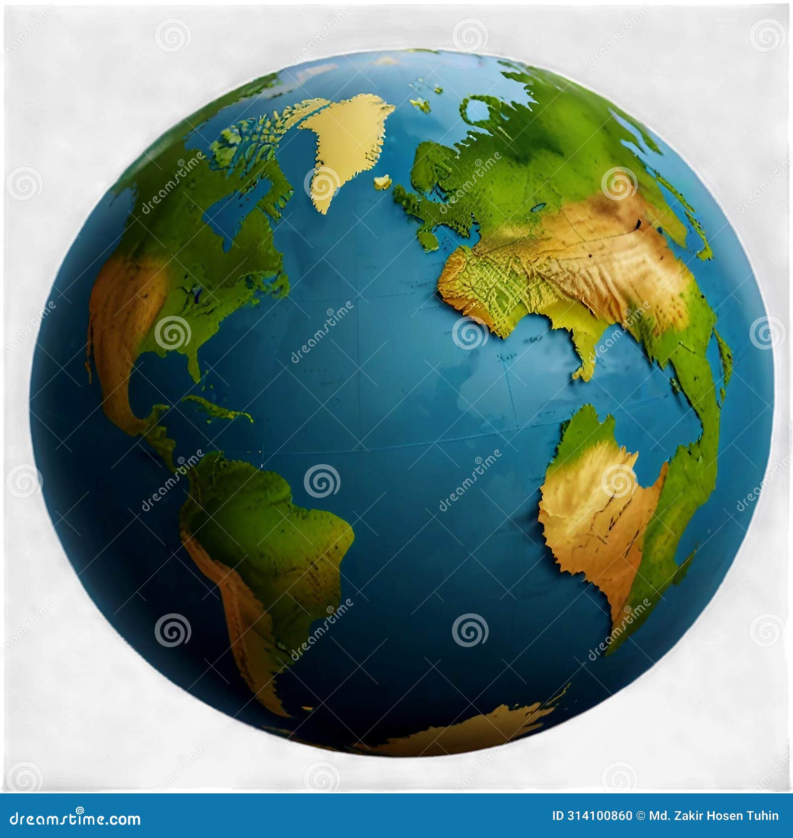 A Realistic Globe with a Map on a Transparent Background Stock ...