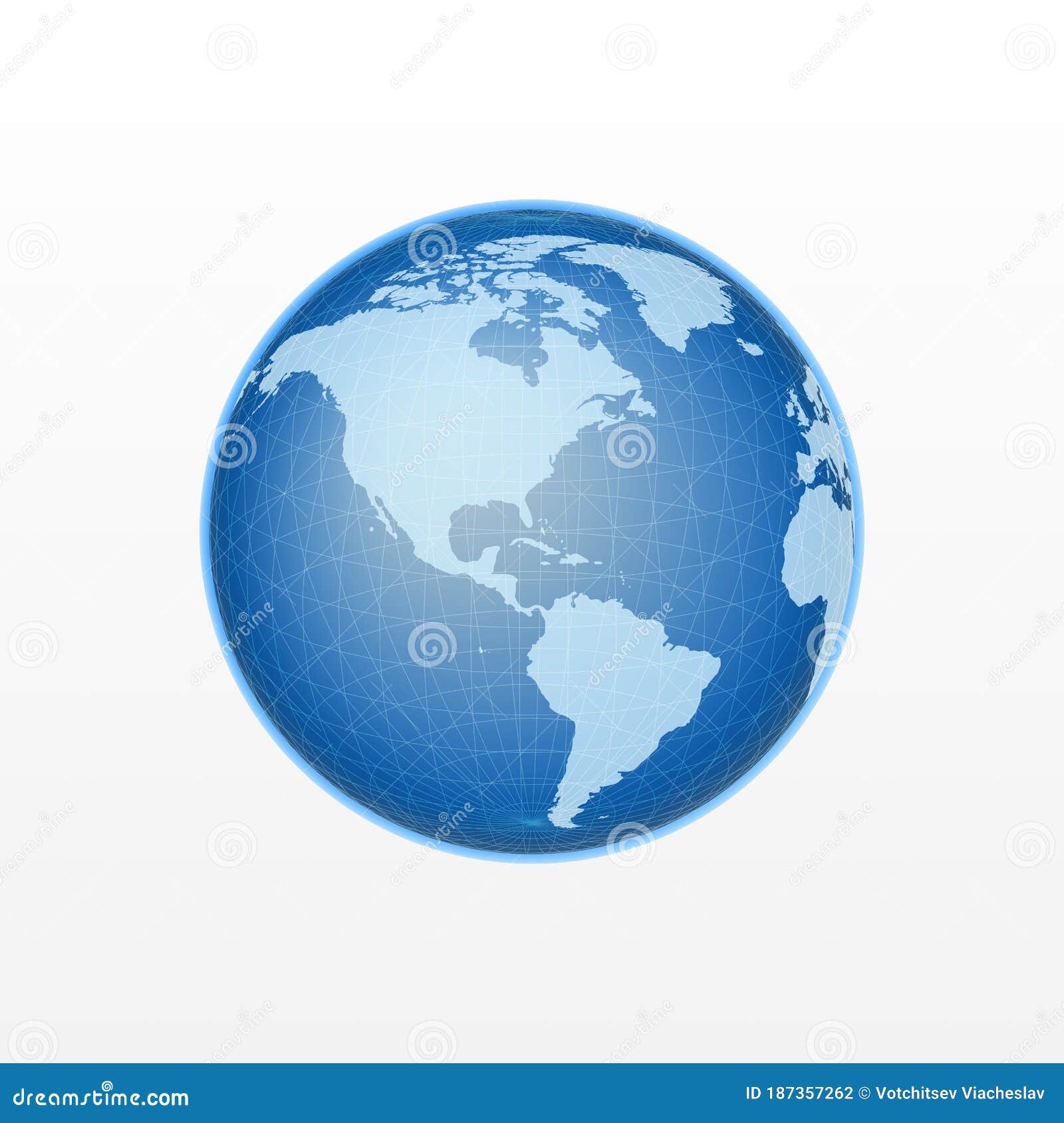 Realistic globe shape stock vector. Illustration of isolated - 187357262