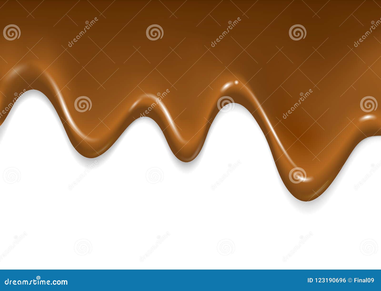Realistic Glossy Chocolate Flow. Stock Vector - Illustration of dark ...