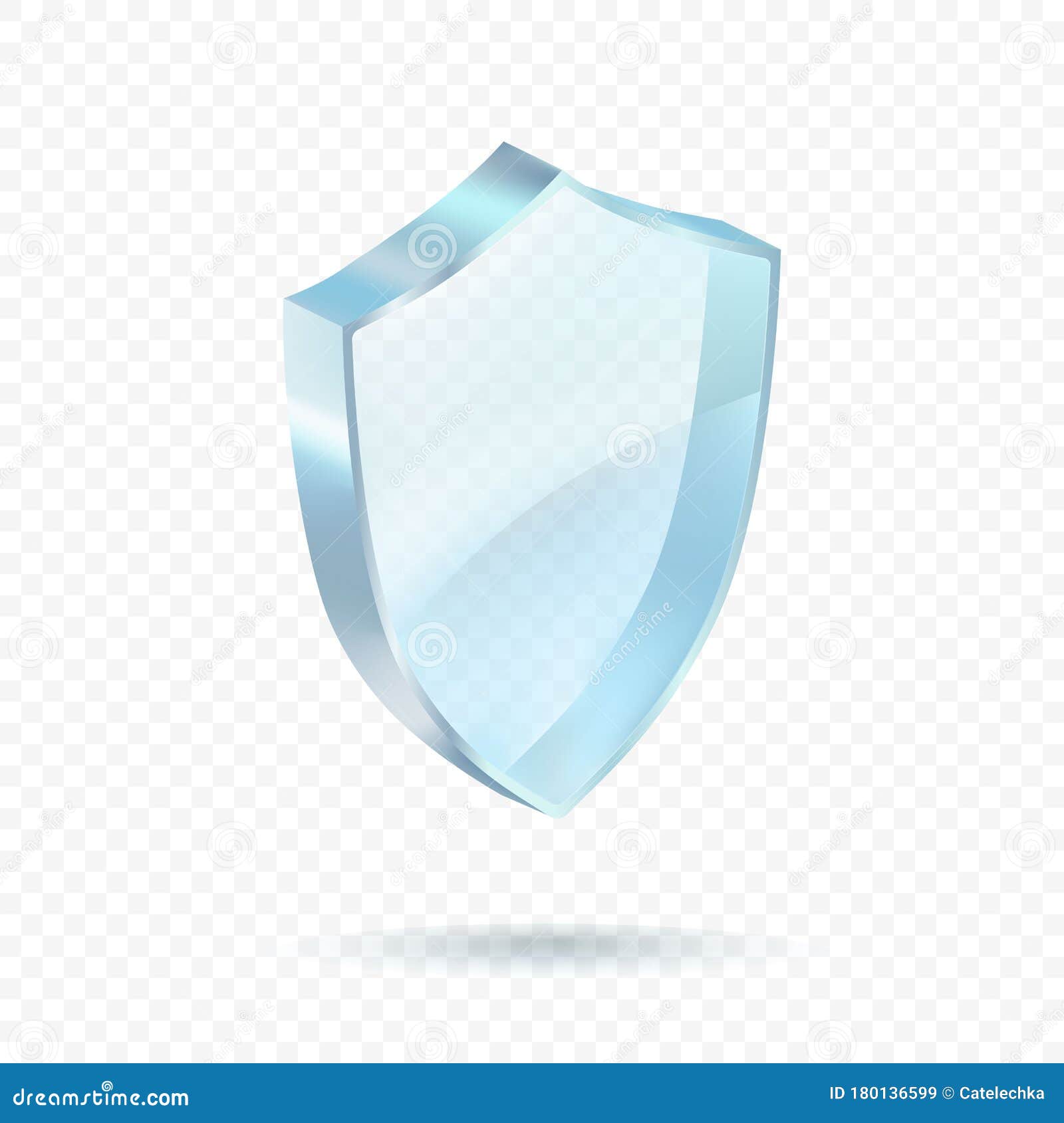 Realistic Guard Shield on Transparent Background. Premium Vector. Stock ...